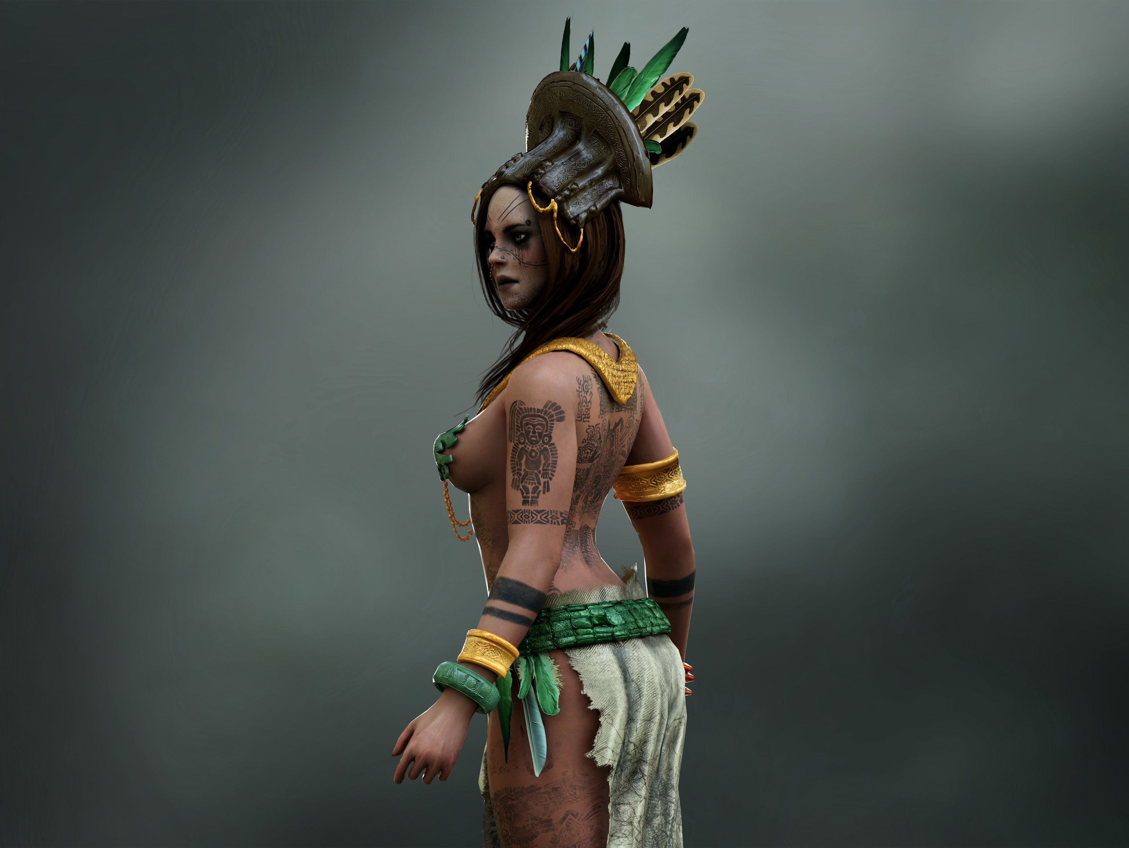 3D model Mayan Girl VR / AR / low-poly rigged | CGTrader