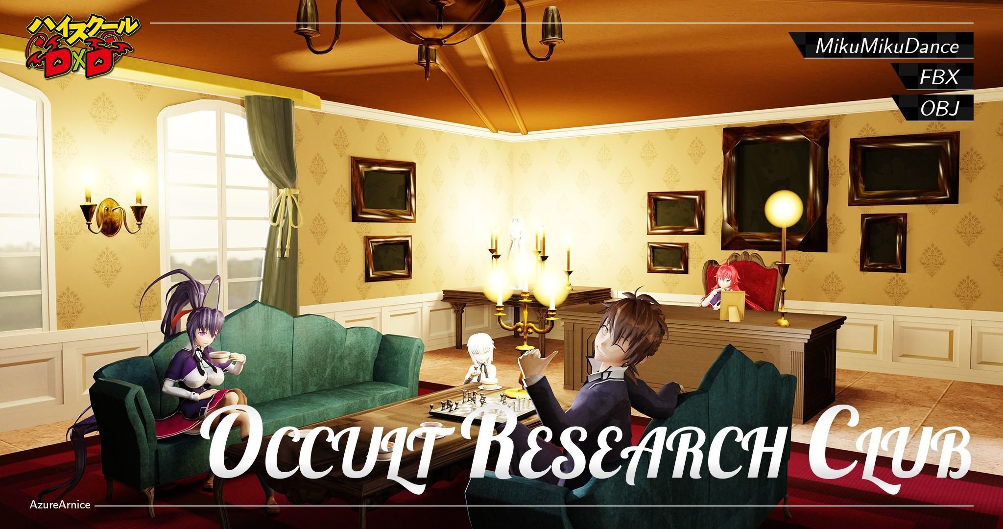 Highschool DxD - Occult Research Club Stage MMD Model free VR / AR ...