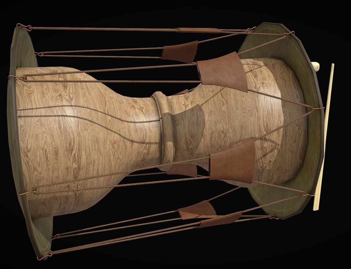 3D model Korean Traditional Instrument - Jangu VR / AR / low-poly ...