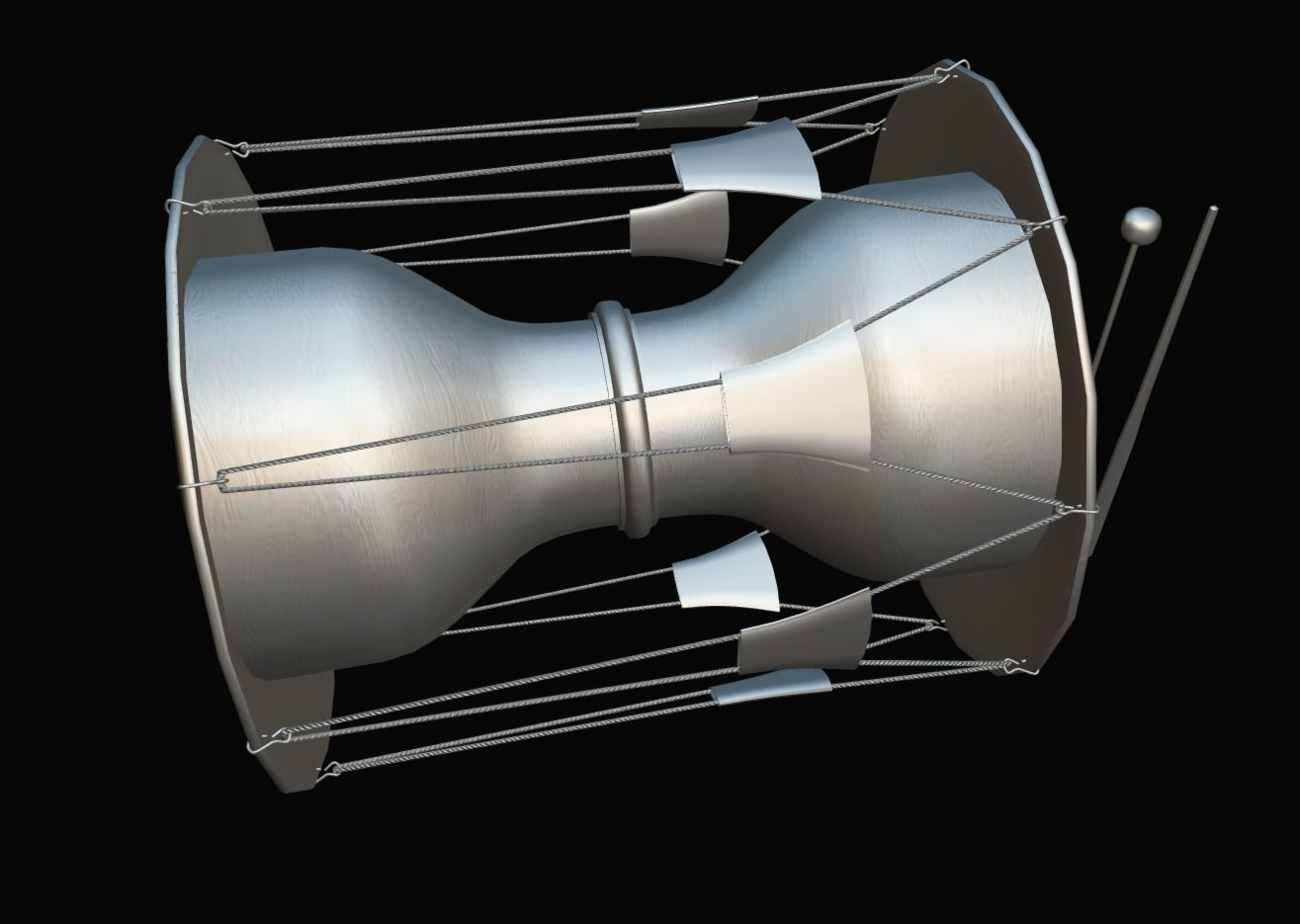 3D model Korean Traditional Instrument - Jangu VR / AR / low-poly ...