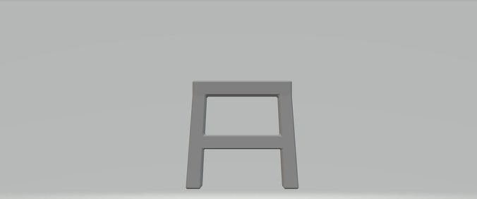 Footstool stool free 3D model 3D printable | CGTrader