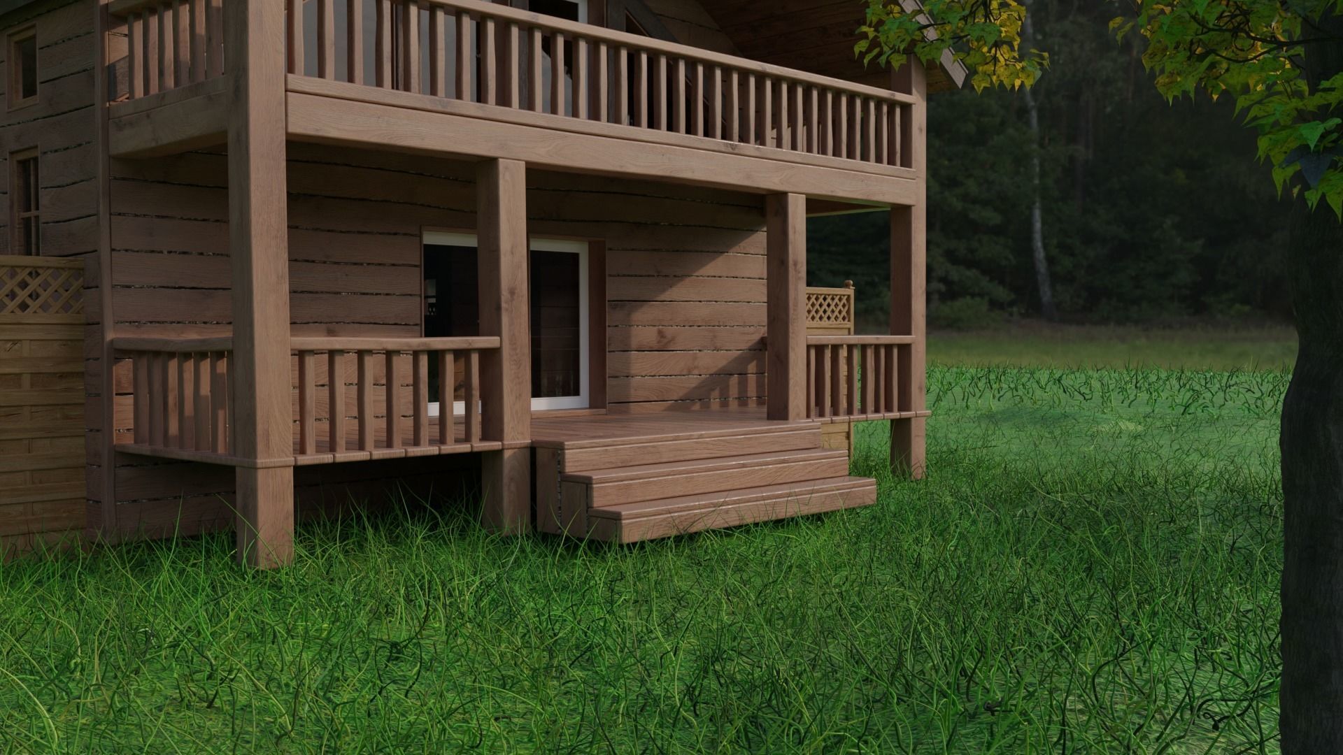 forest house free 3D model | CGTrader