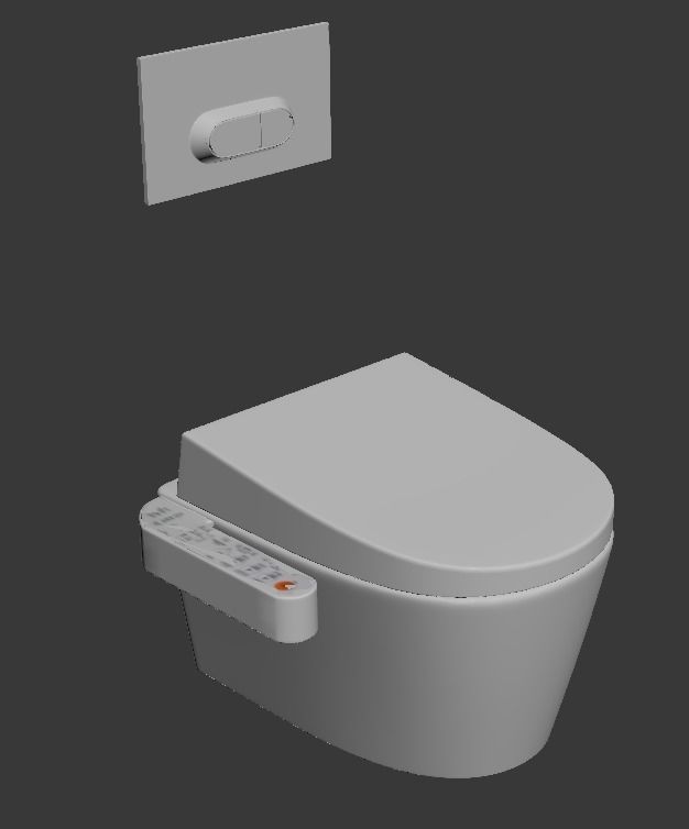 Smart toilet 3D model | CGTrader