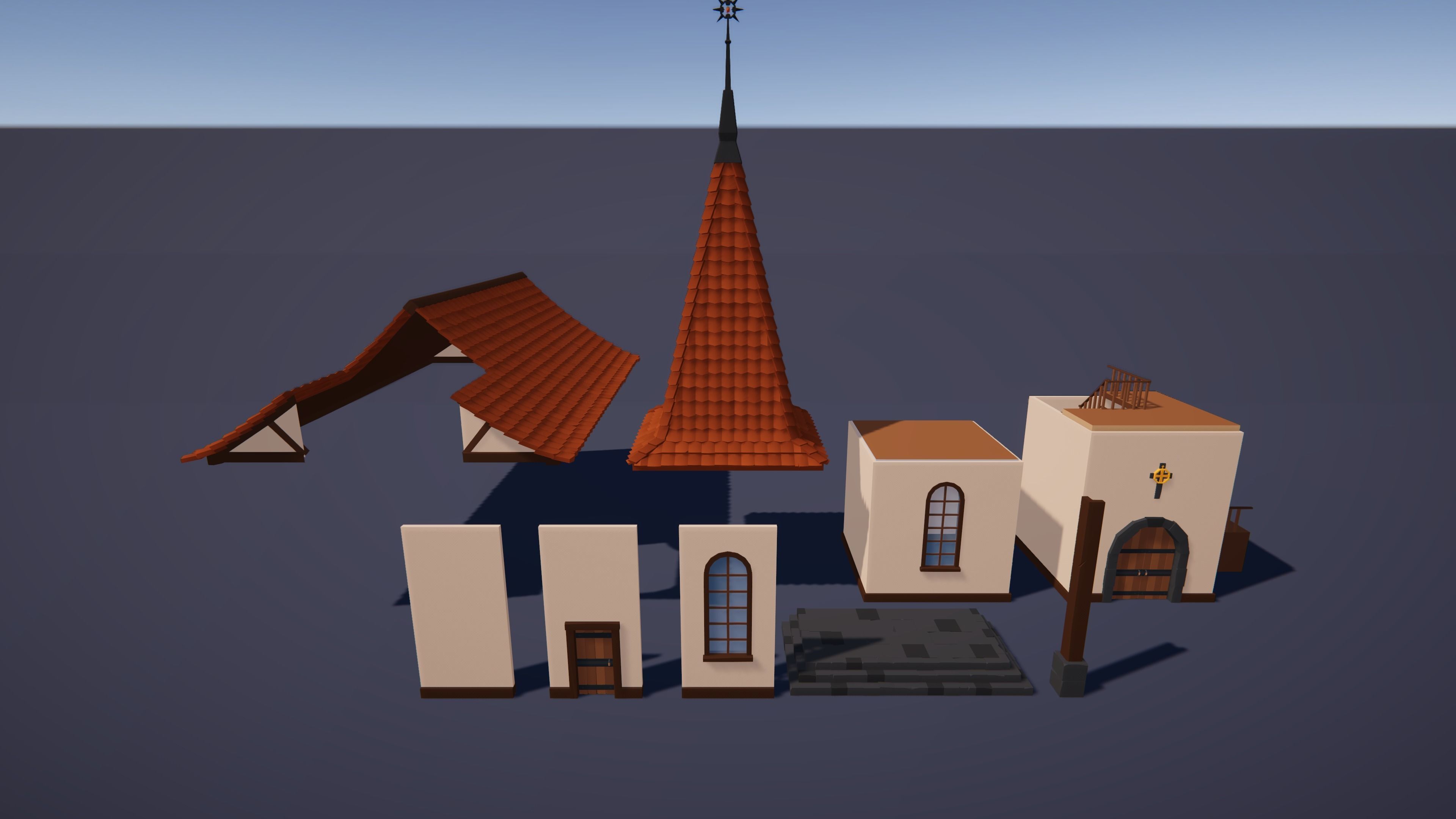 3D model Low Poly Fantasy Medieval Village VR / AR / low-poly | CGTrader