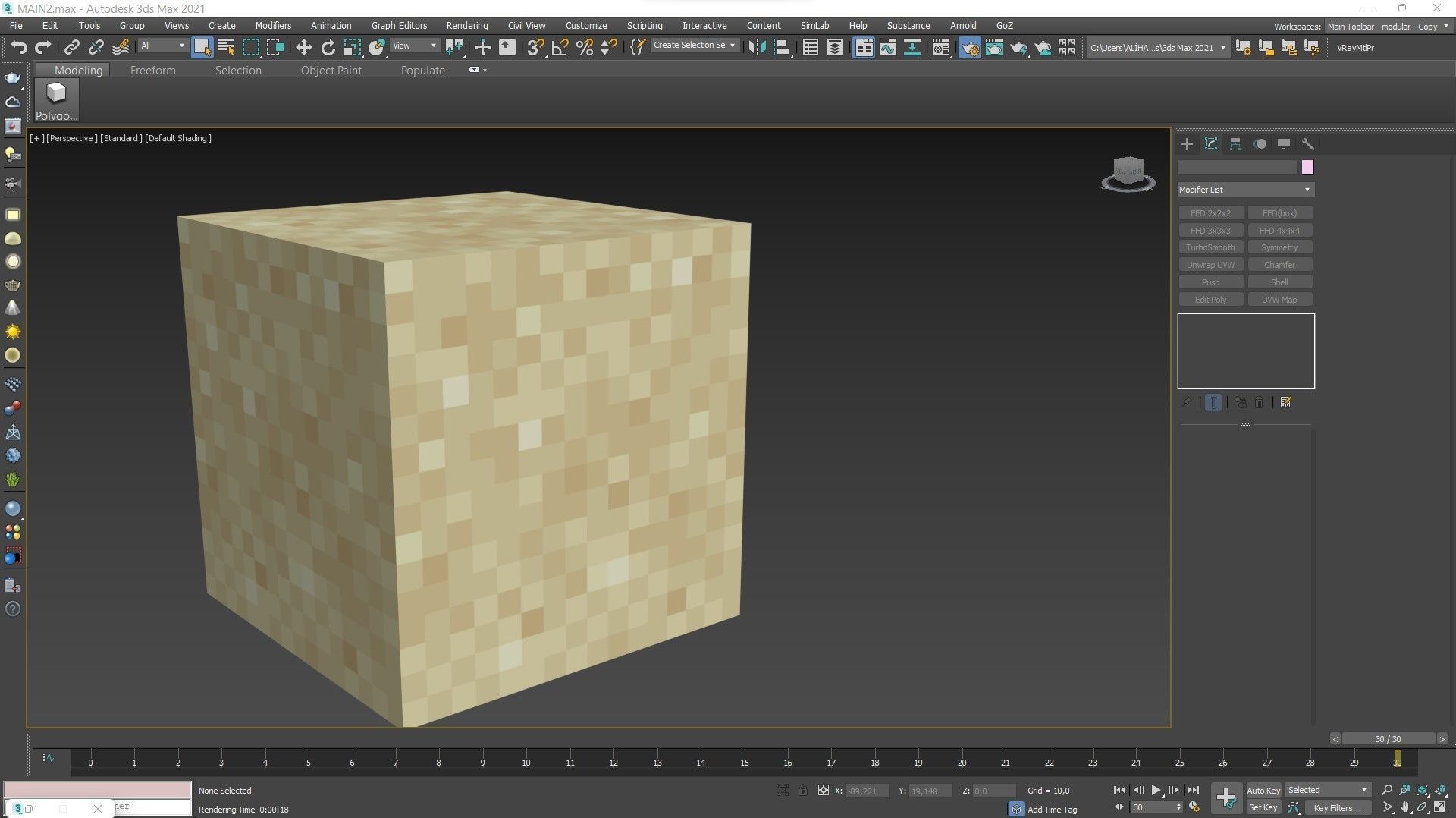 3D model MINECRAFT SAND BLOCK VR / AR / low-poly | CGTrader
