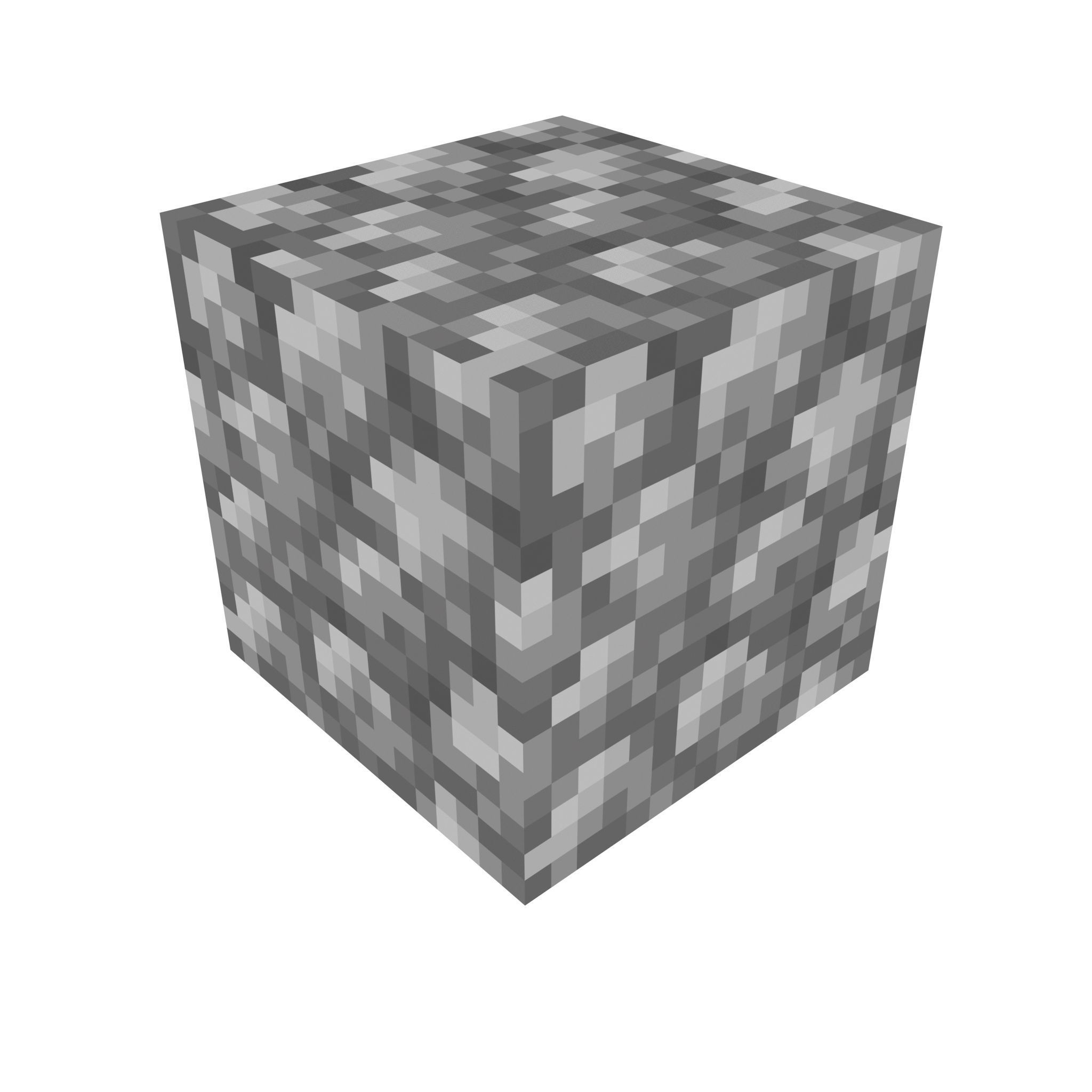 3D model MINECRAFT COBBLESTONE BLOCK VR / AR / low-poly | CGTrader