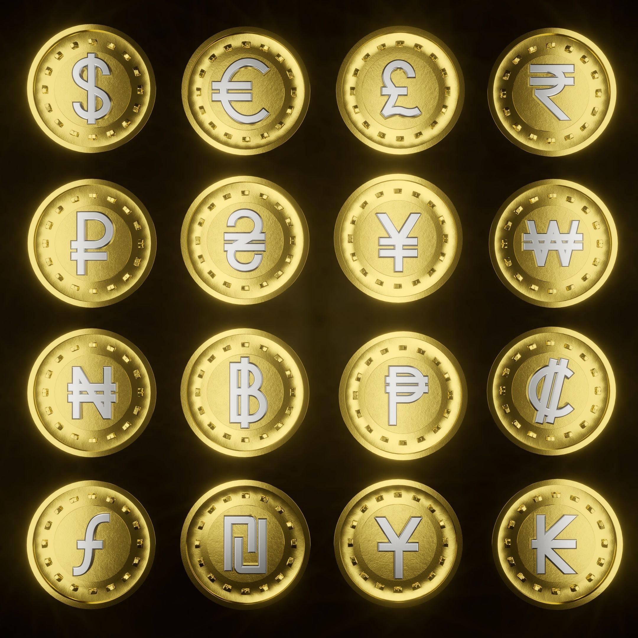 Currency Coins 3D model | CGTrader
