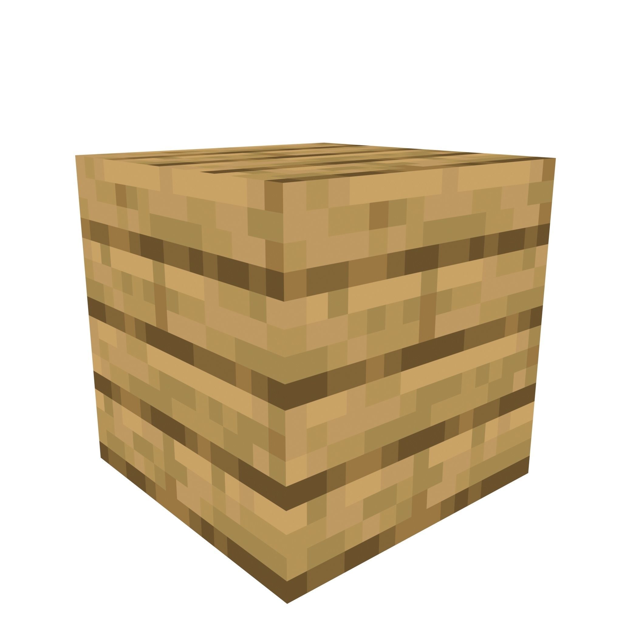 3D model MINECRAFT OAK-PLANKS BLOCK VR / AR / low-poly | CGTrader