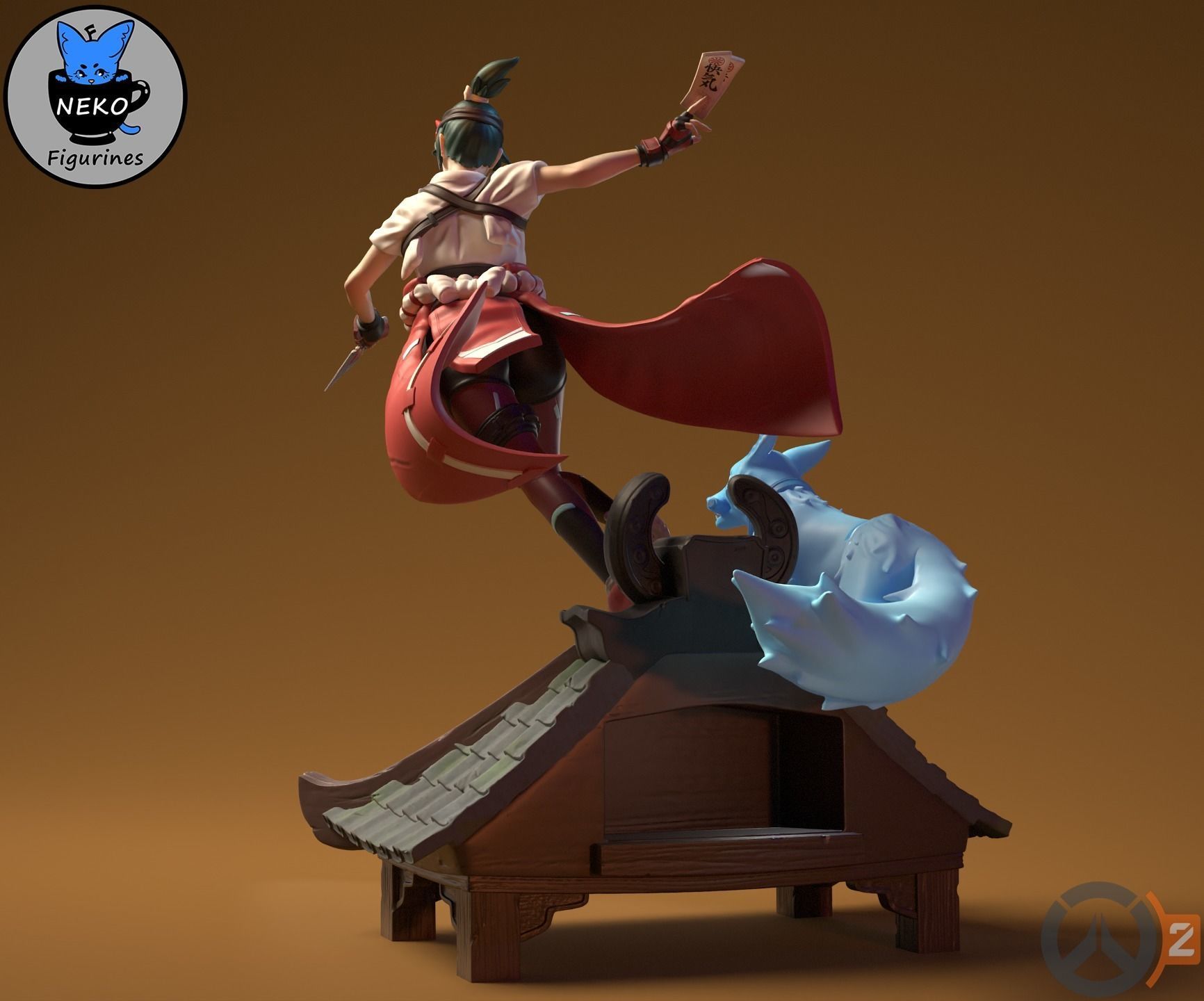 Kiriko OverWatch 2- STL Game Figurine for 3D Printing 3D model 3D ...