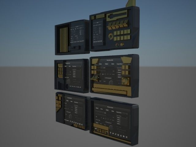 3D model Futuristic Panels VR / AR / low-poly | CGTrader