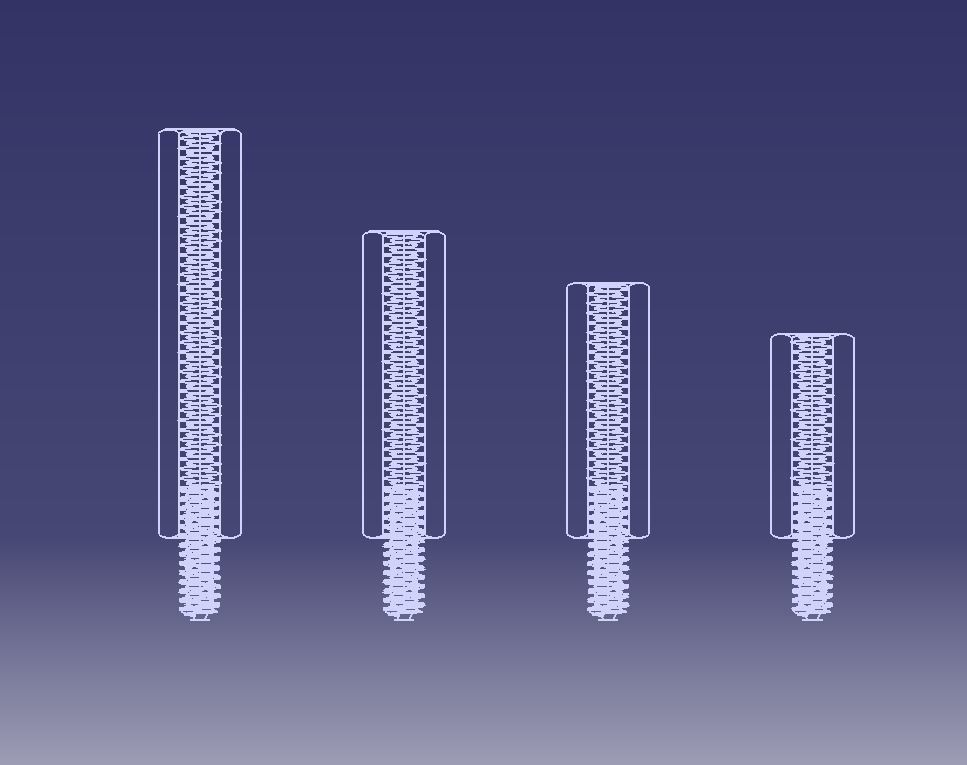 M4 Hexagonal Stud Connector Screw-Nut 3D model 3D printable | CGTrader