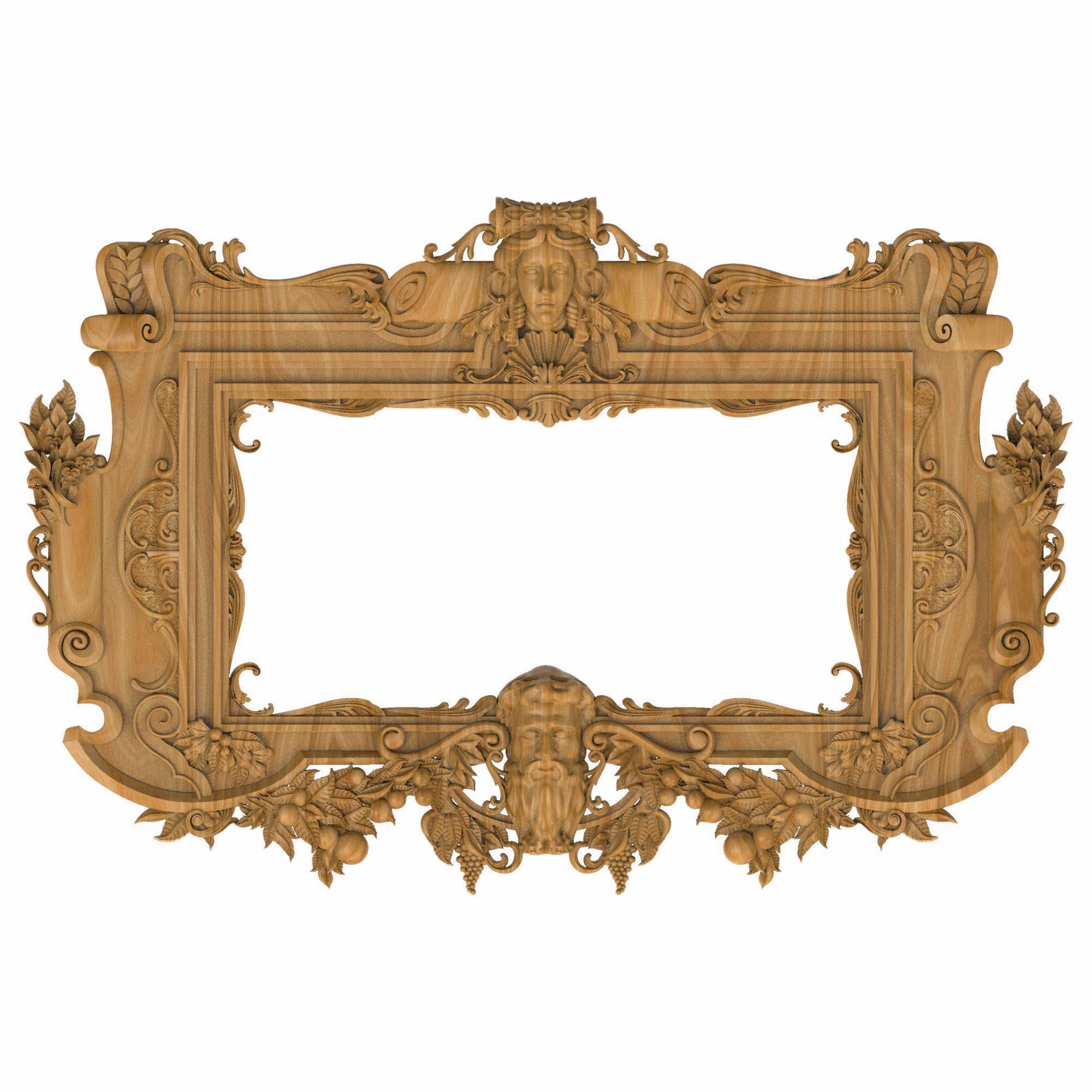 Carved picture frame STL 3D model | CGTrader