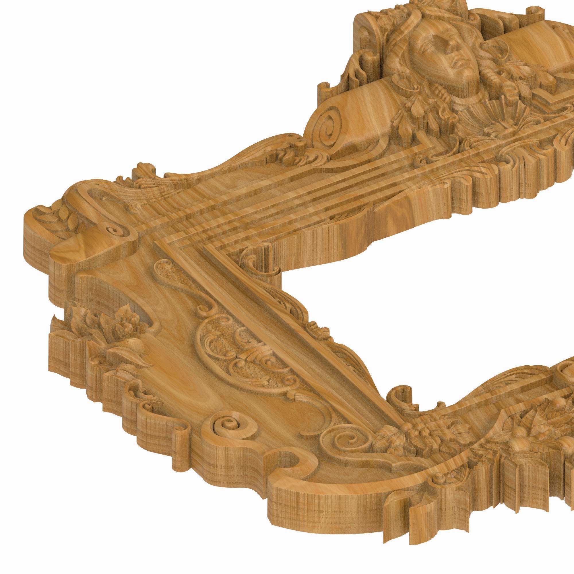 Carved picture frame STL 3D model | CGTrader