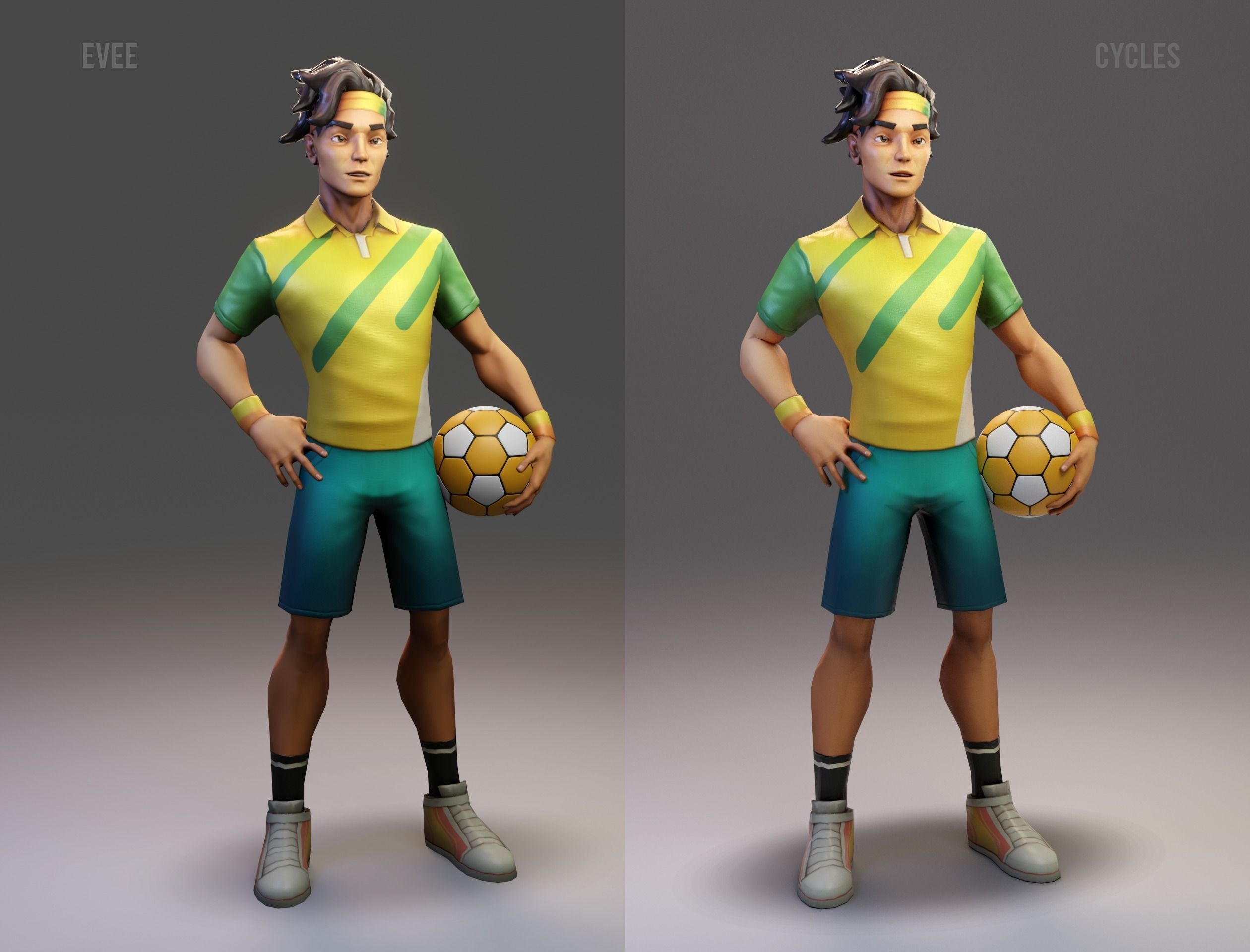 3D model Football Player PBR 3D model VR / AR / low-poly | CGTrader