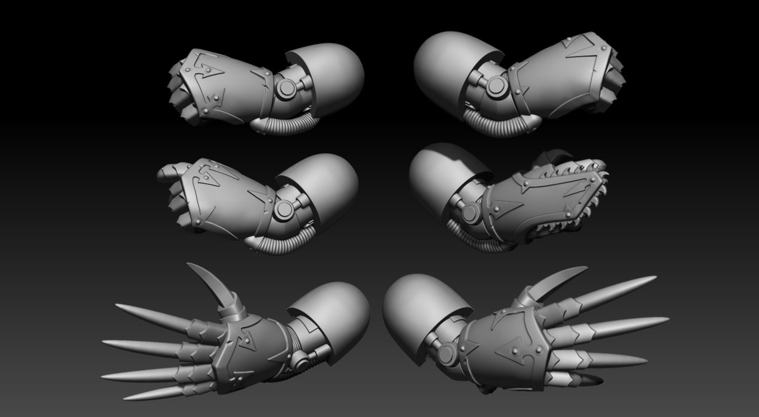 6 POWER HANDS 3D model 3D printable | CGTrader