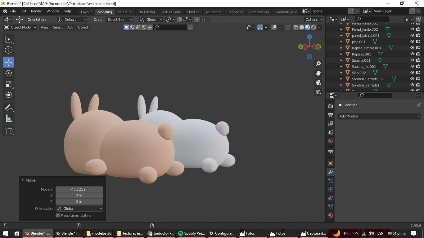 3D model Bunnies two bunny rabbits on shelf VR / AR / low-poly | CGTrader