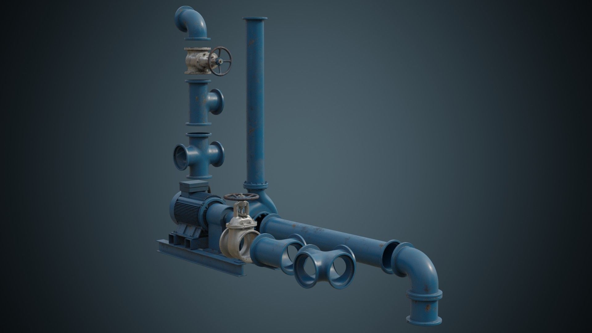 3D model Water Pump 3B VR / AR / low-poly | CGTrader