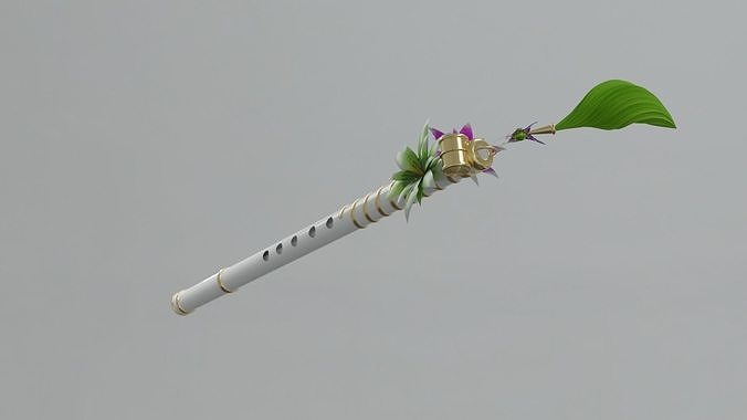 Flute sword with flower 3D model | CGTrader