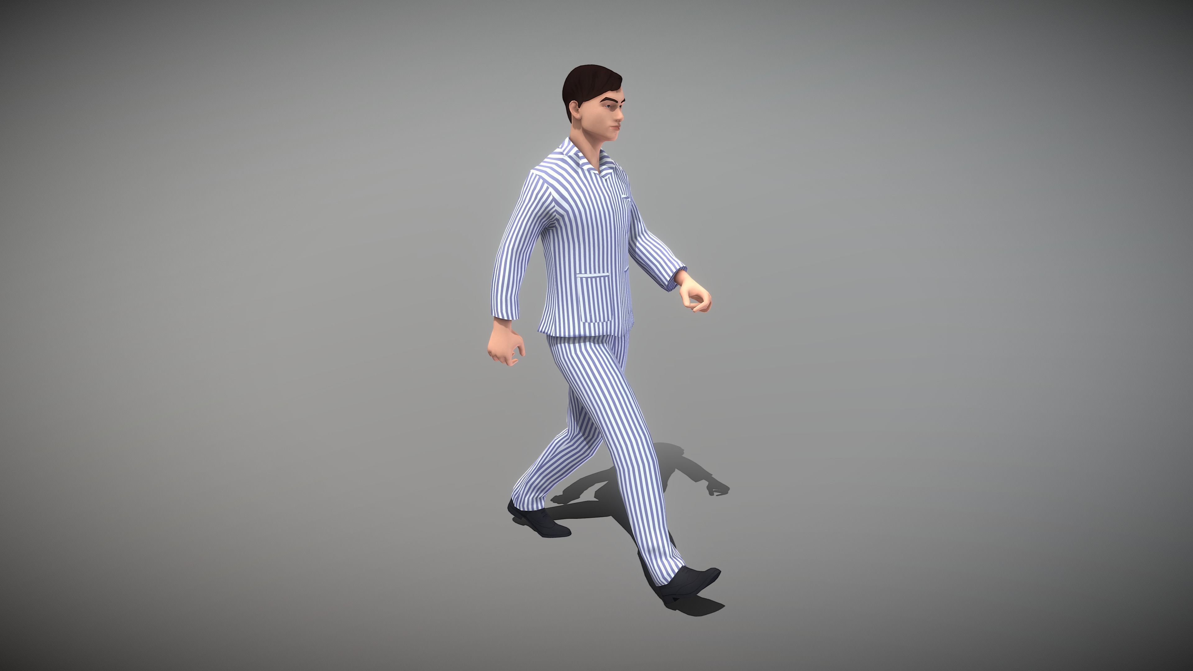 3D model Male Patient VR / AR / low-poly rigged animated | CGTrader