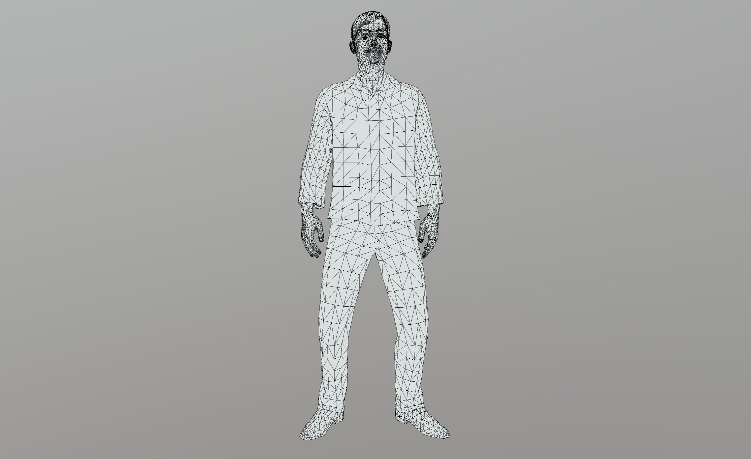 3D model Male Patient VR / AR / low-poly rigged animated | CGTrader