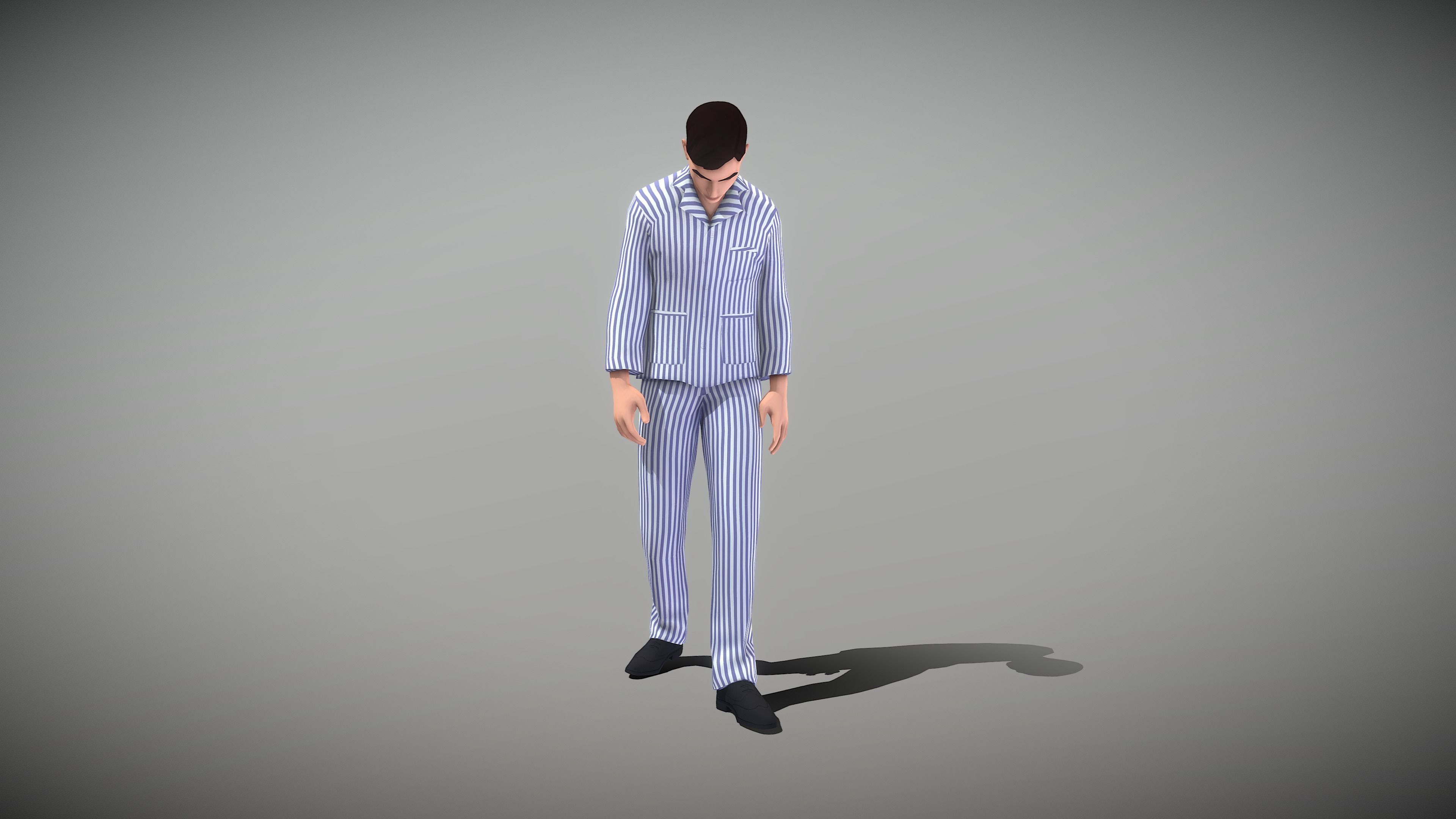 3D model Male Patient VR / AR / low-poly rigged animated | CGTrader