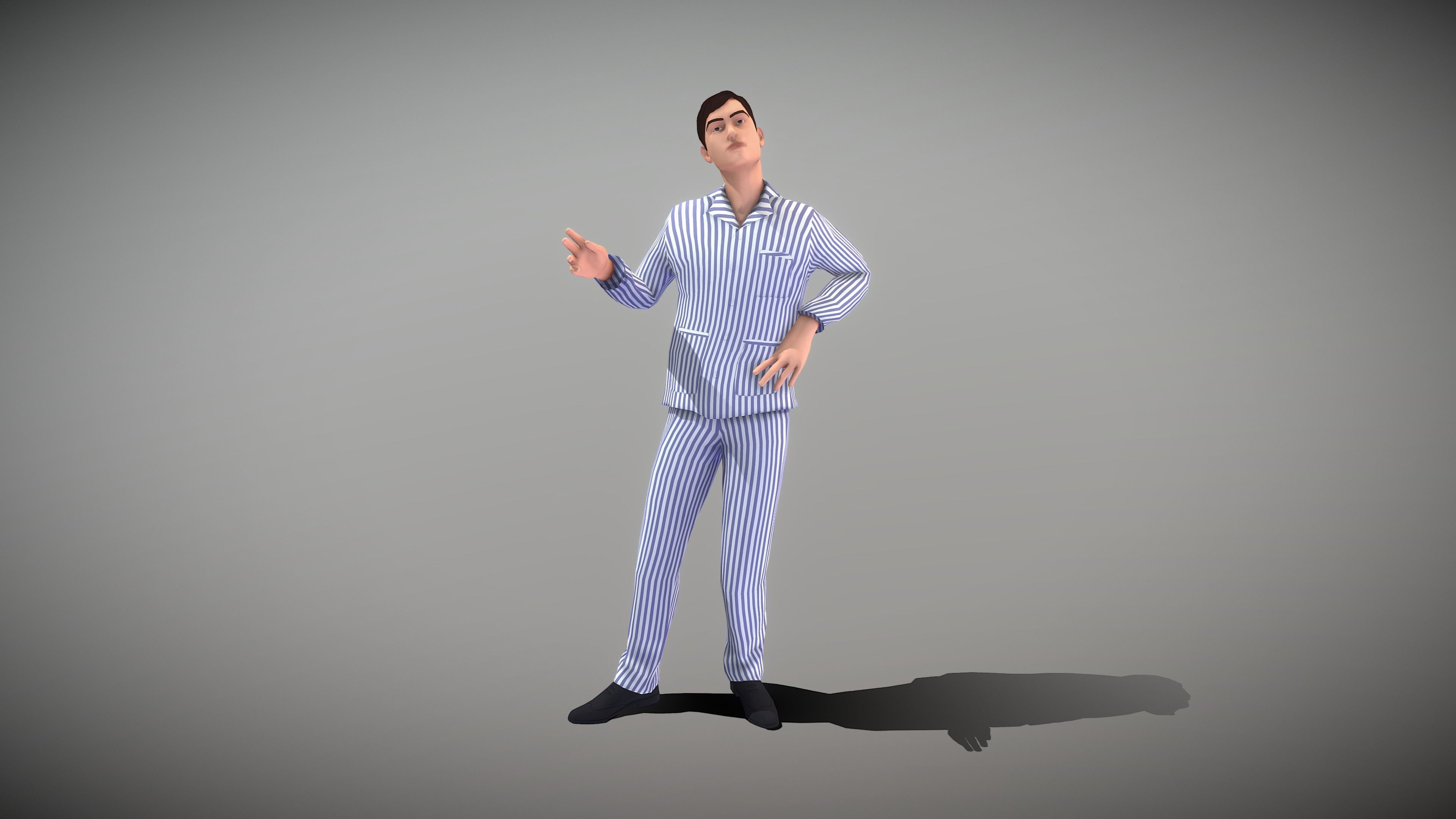 3D model Male Patient VR / AR / low-poly rigged animated | CGTrader
