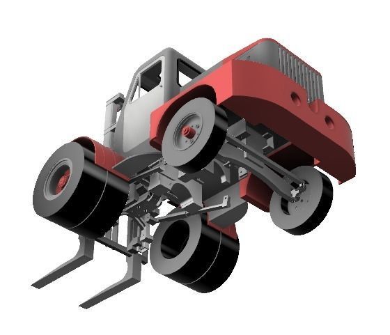 RC FORKLIFT LVOV AP 4045 scale 10 3D model 3D printable | CGTrader