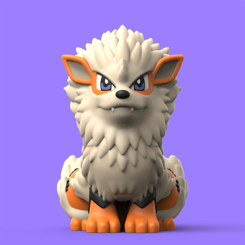 Pokemon Arcanine EASY PRINT NO SUPPORT 3D model 3D printable | CGTrader