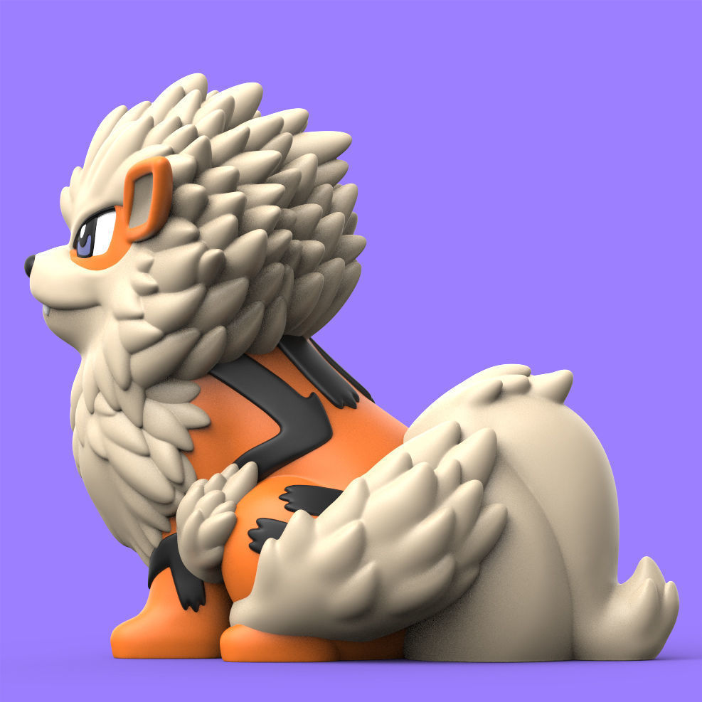 Pokemon Arcanine EASY PRINT NO SUPPORT 3D model 3D printable | CGTrader