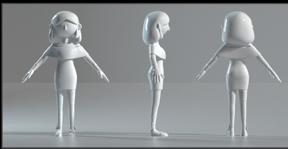 C4D woman mother role model 3D model | CGTrader