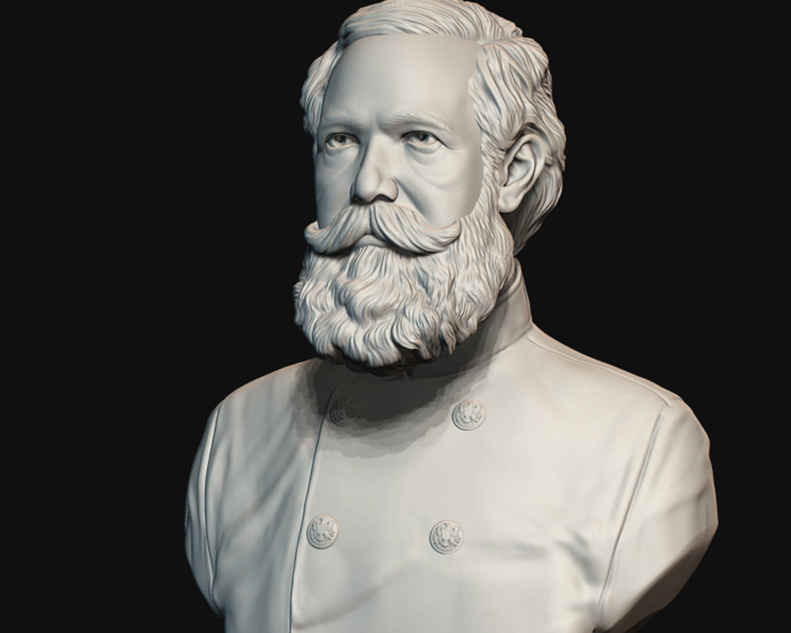 General Wade Hampton III bust sculpture 3D model 3D printable | CGTrader