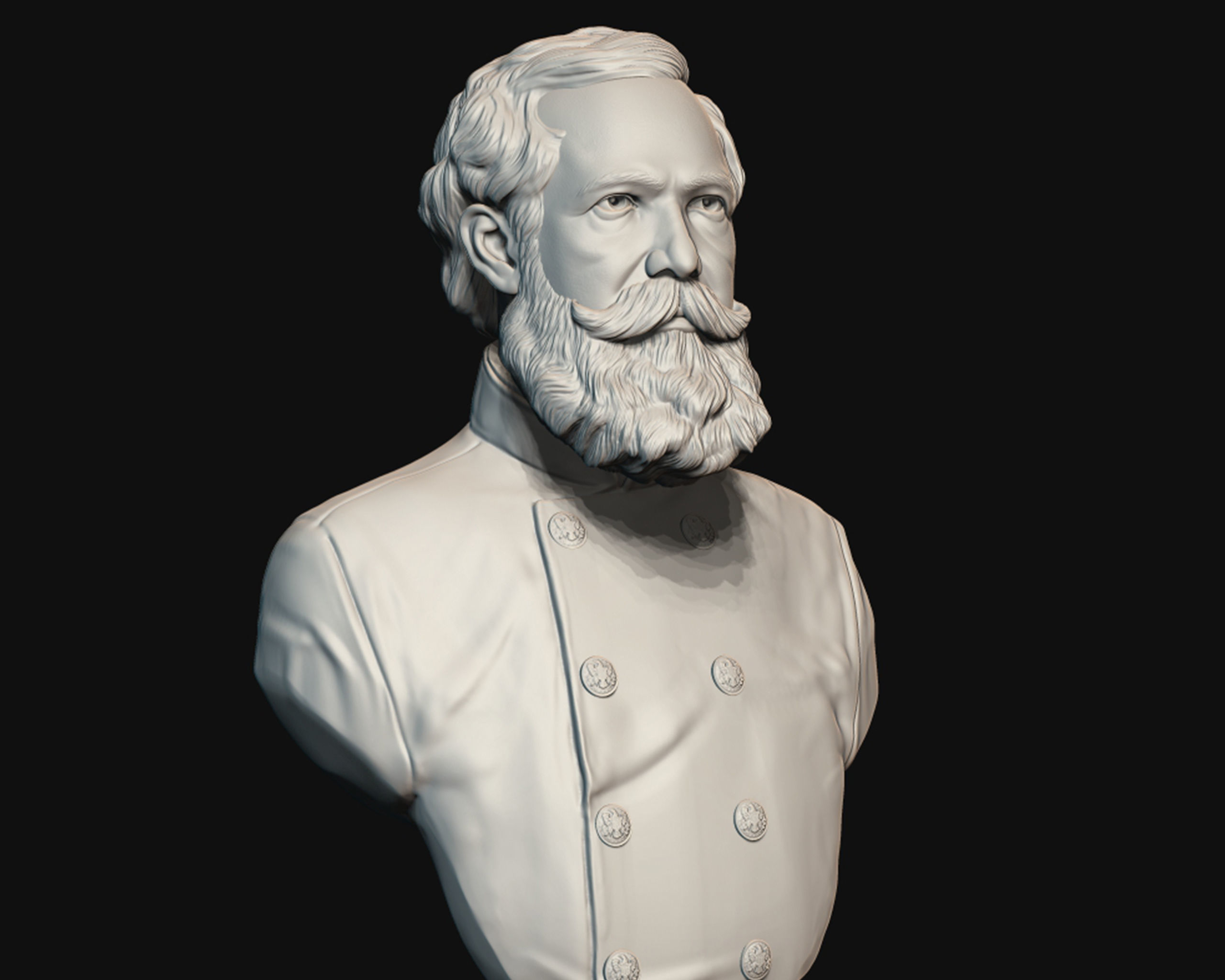 General Wade Hampton III bust sculpture 3D model 3D printable | CGTrader