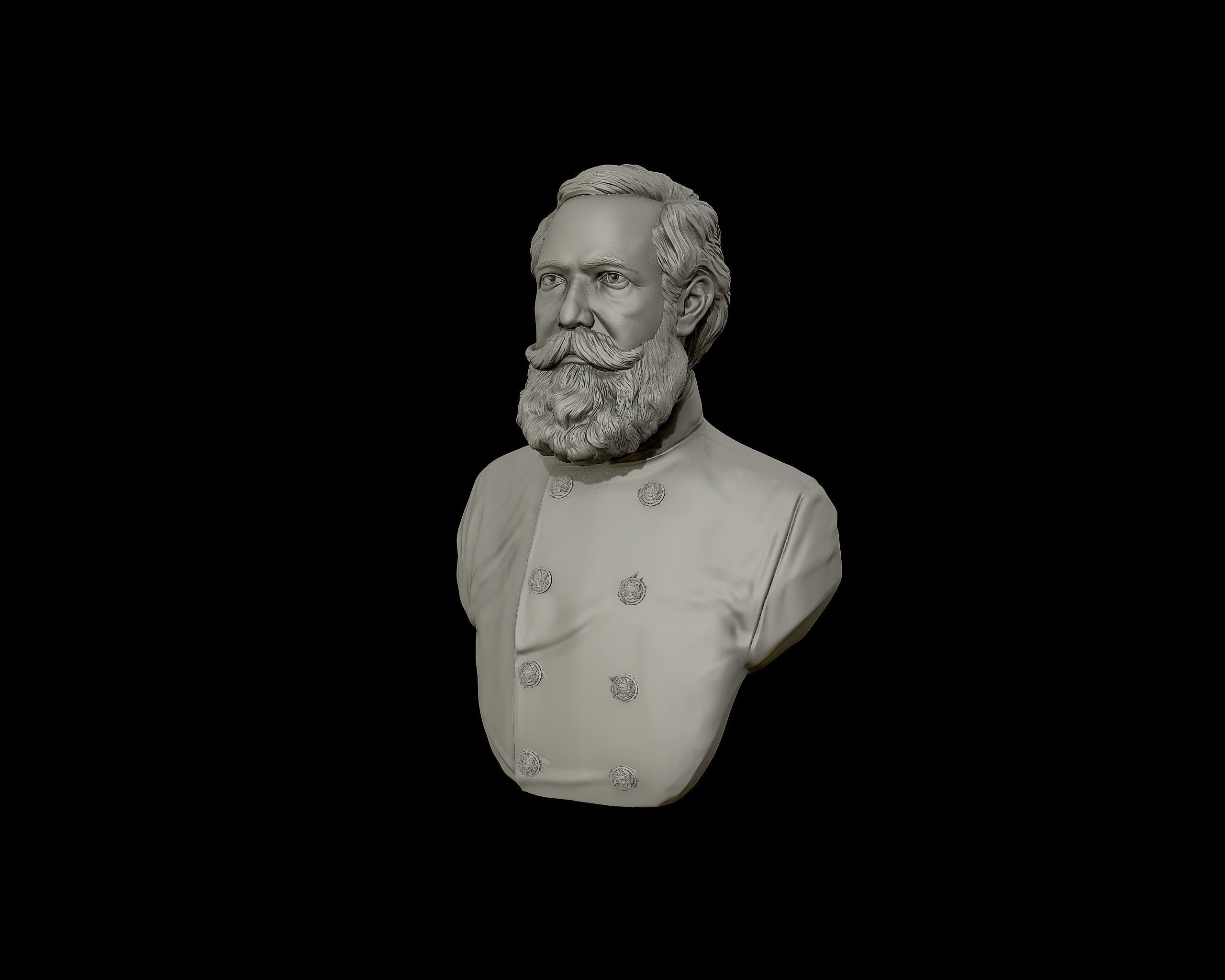 General Wade Hampton III bust sculpture 3D model 3D printable | CGTrader