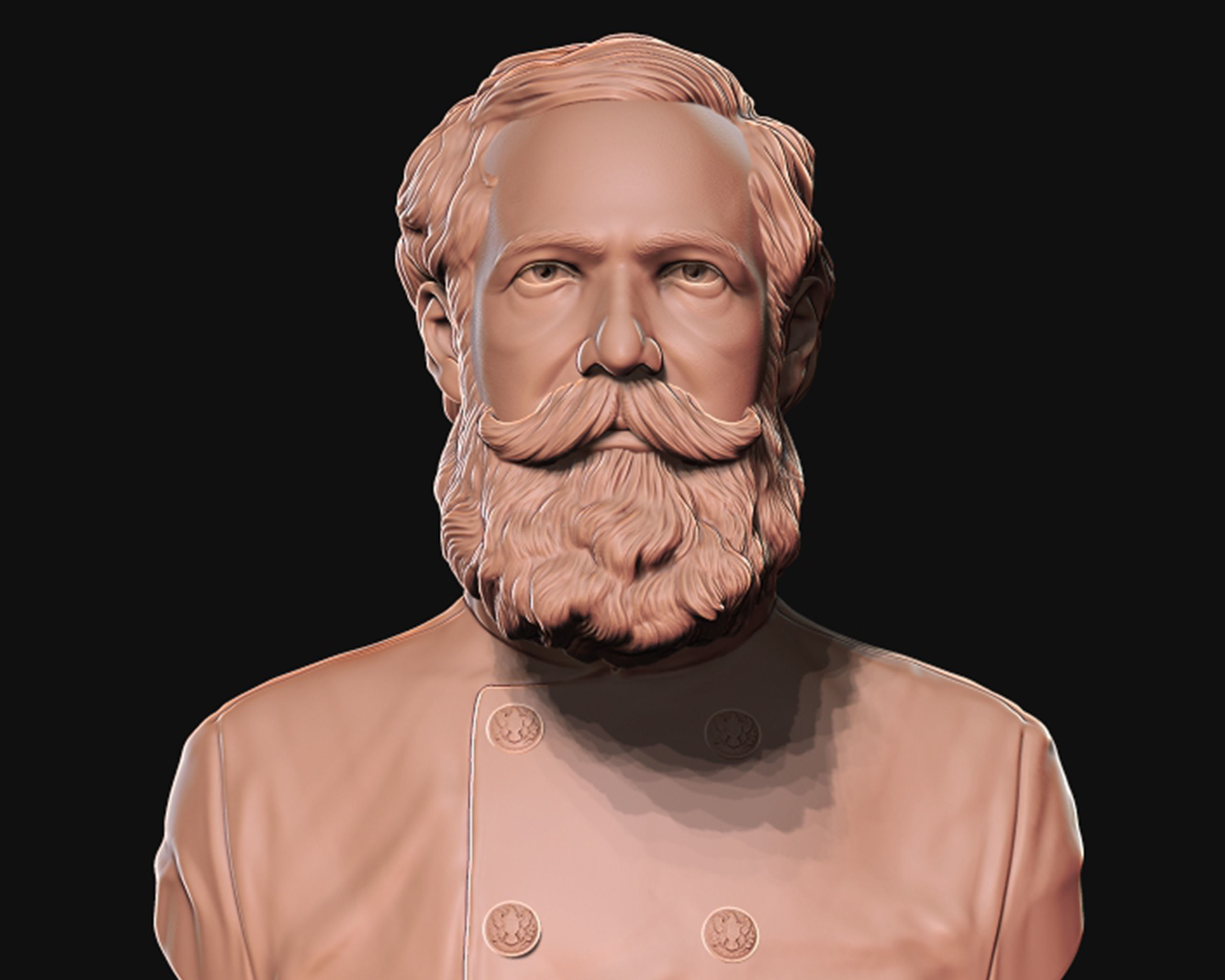General Wade Hampton III bust sculpture 3D model 3D printable | CGTrader