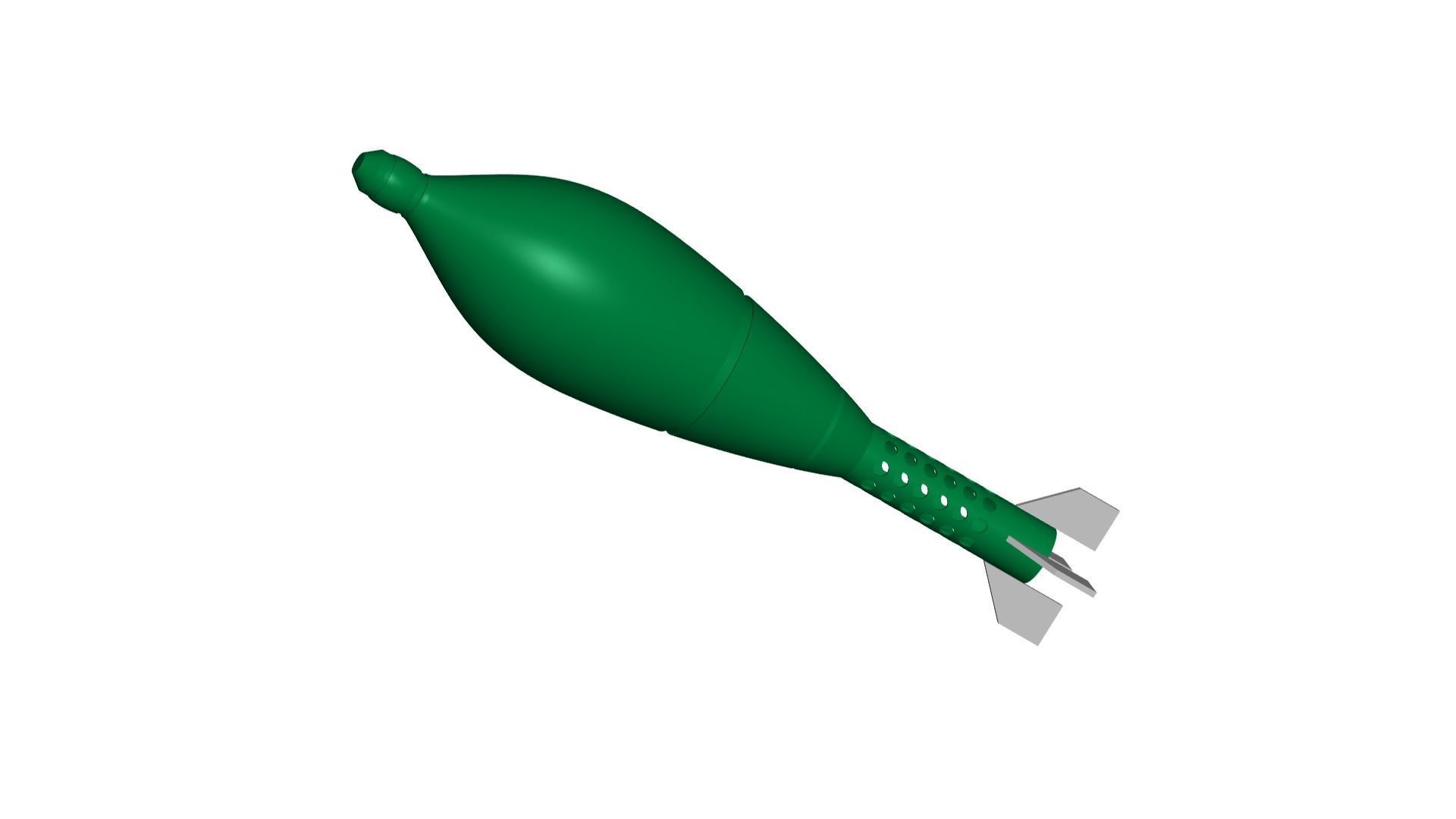 120 mm mortar rocket 3D model | CGTrader