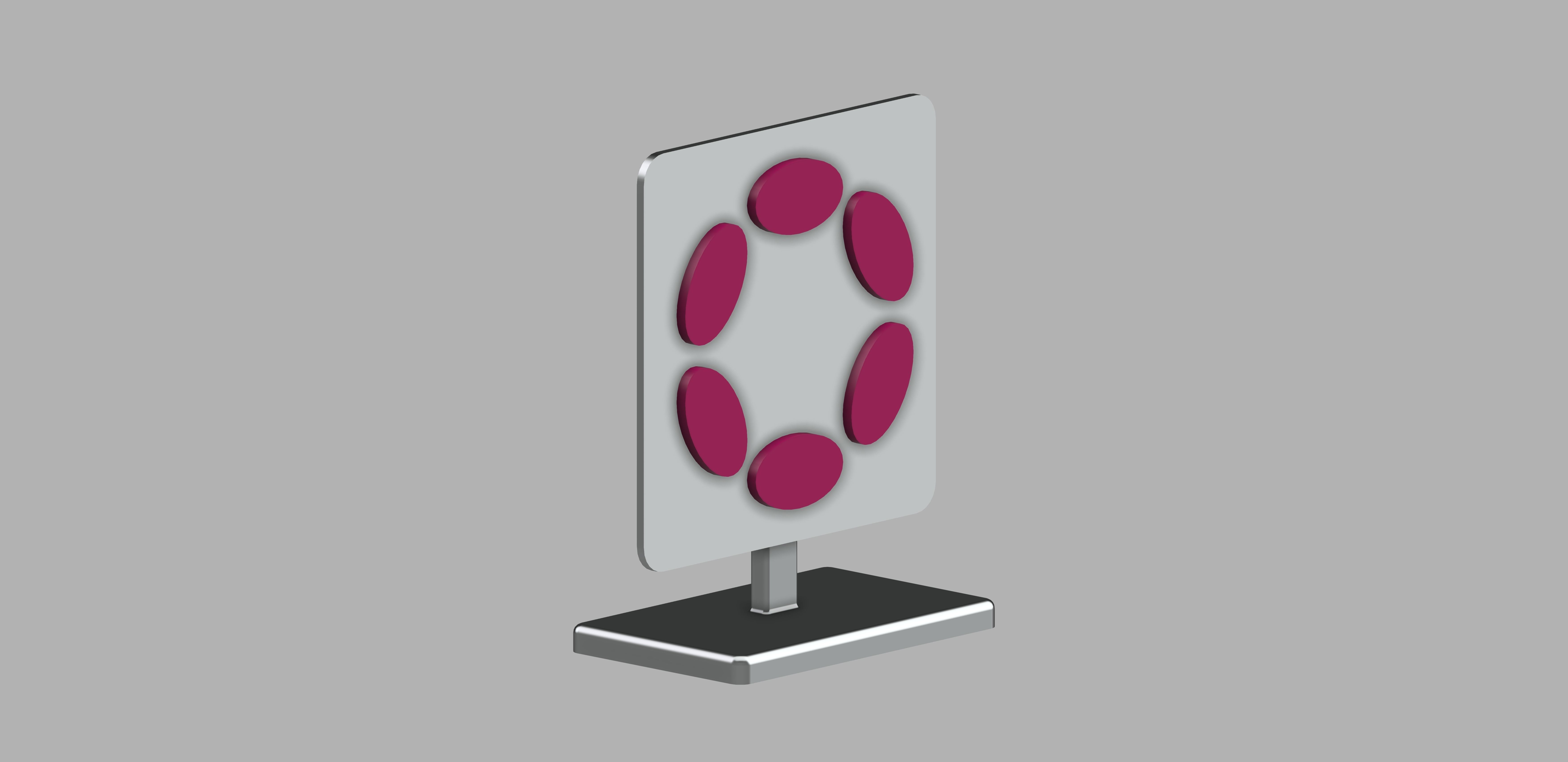 Polkadot Logo Stand 3D model 3D printable | CGTrader