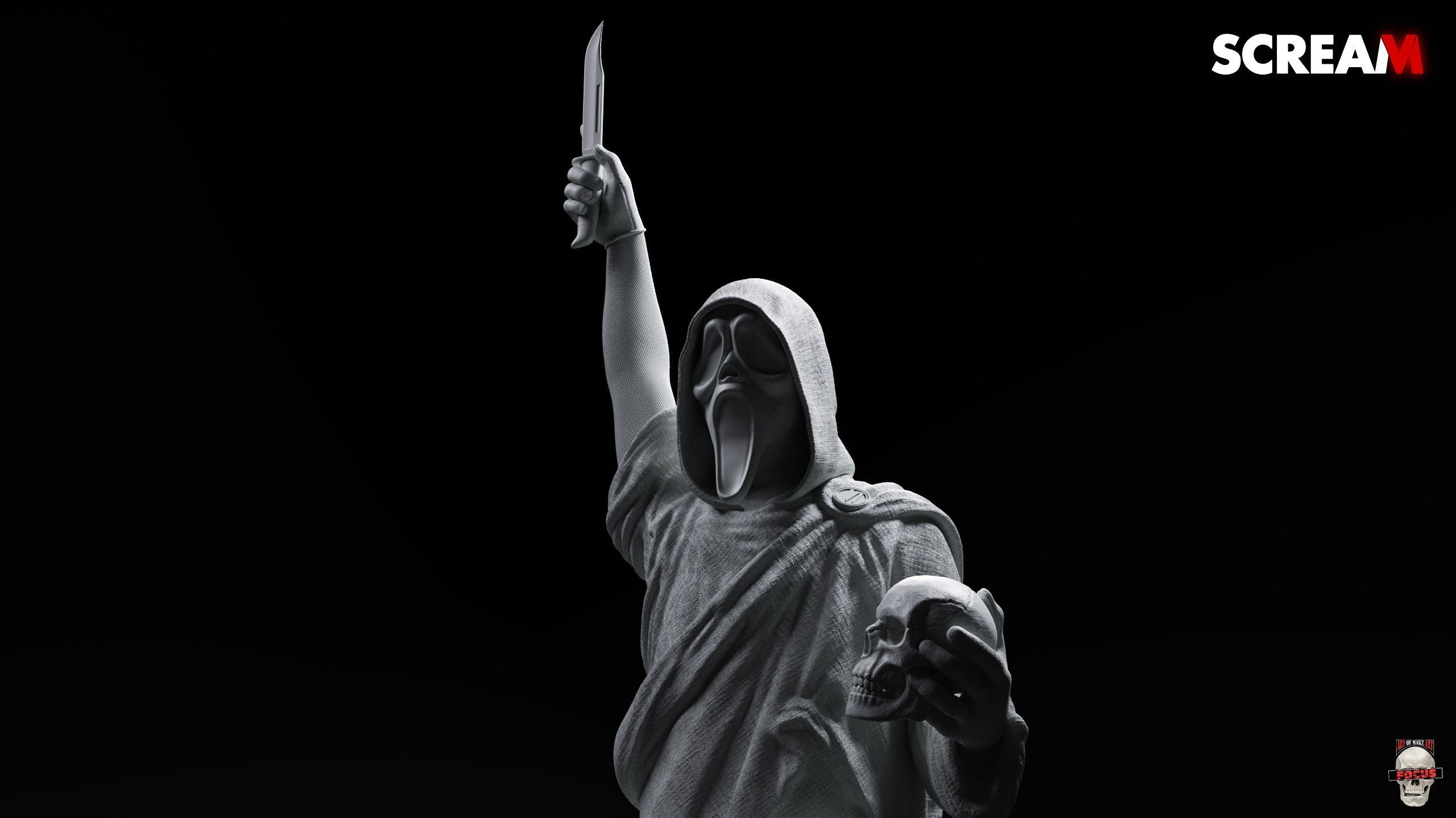 Scream - 3D Printable Statue Fanart 3D model 3D printable | CGTrader