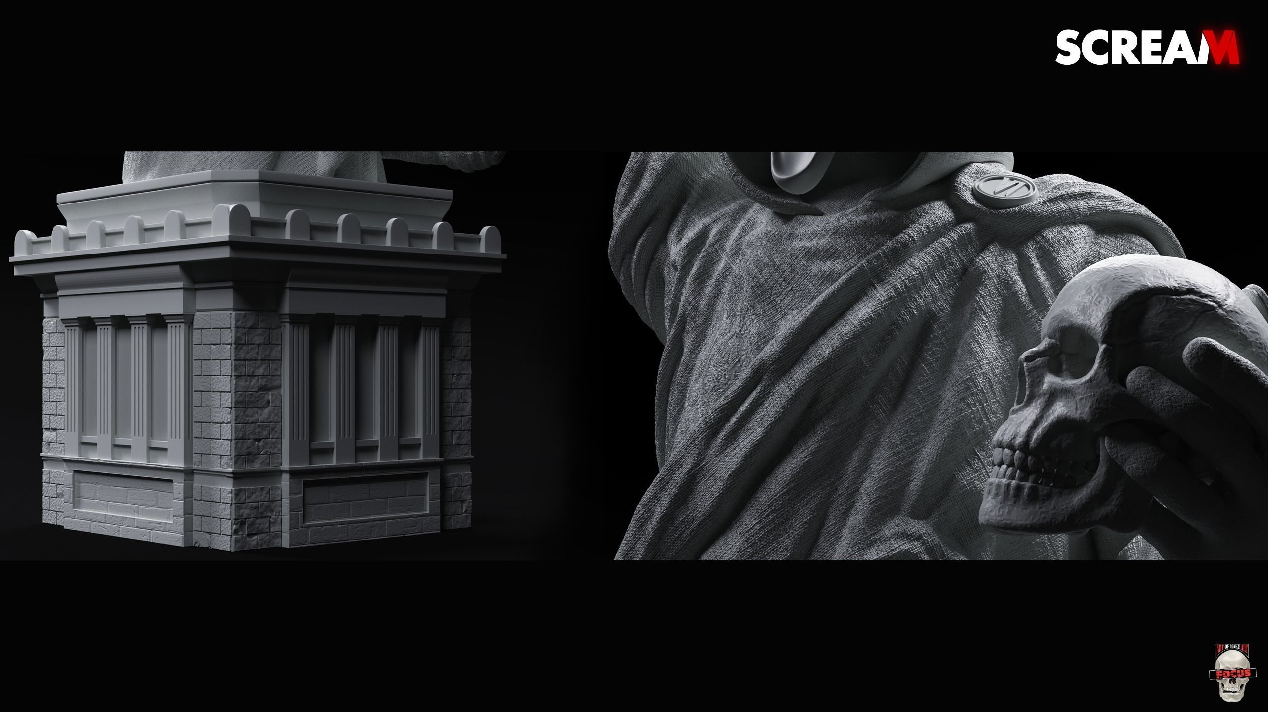 Scream - 3D Printable Statue Fanart 3D model 3D printable | CGTrader