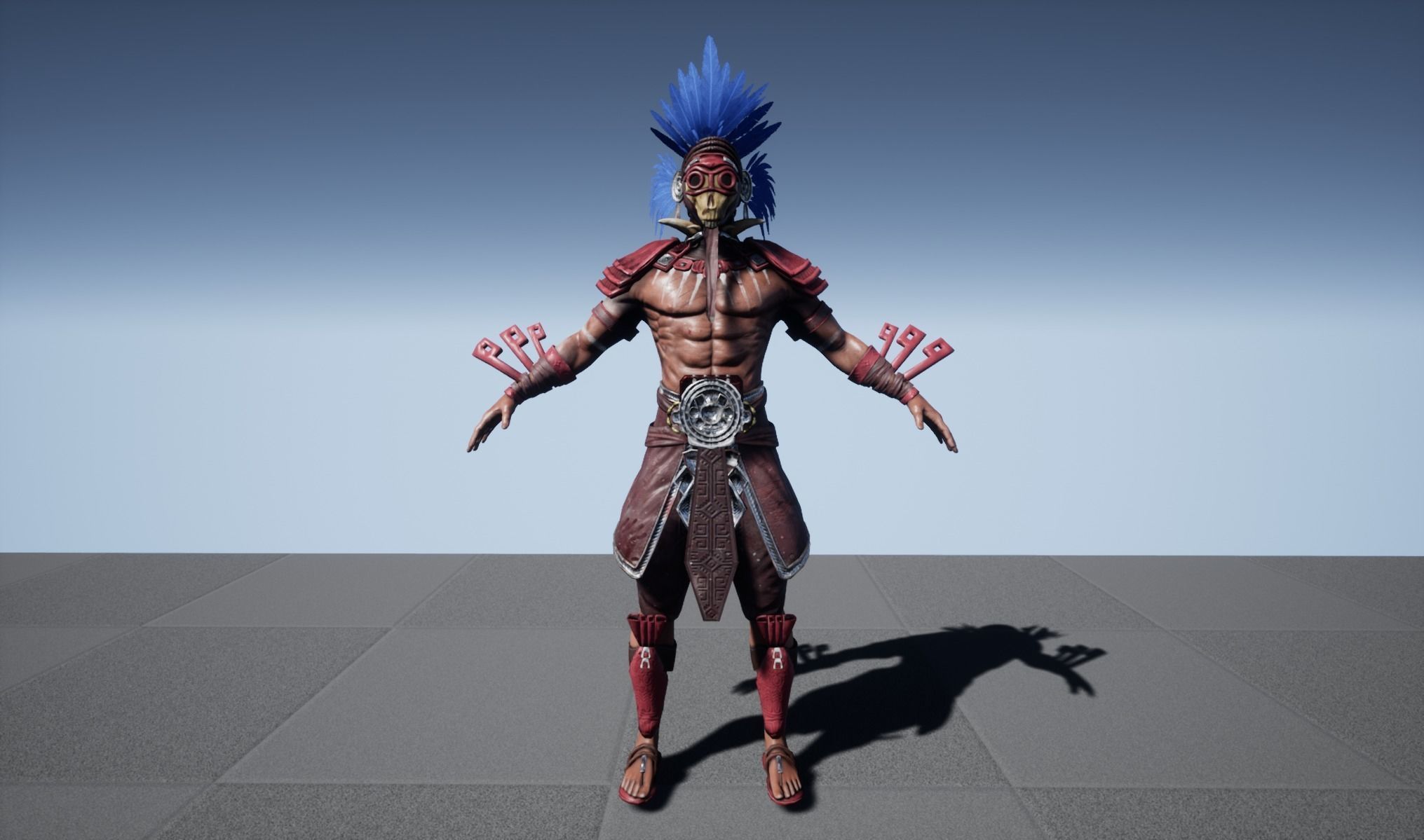 3D model Aztec warrior VR / AR / low-poly | CGTrader