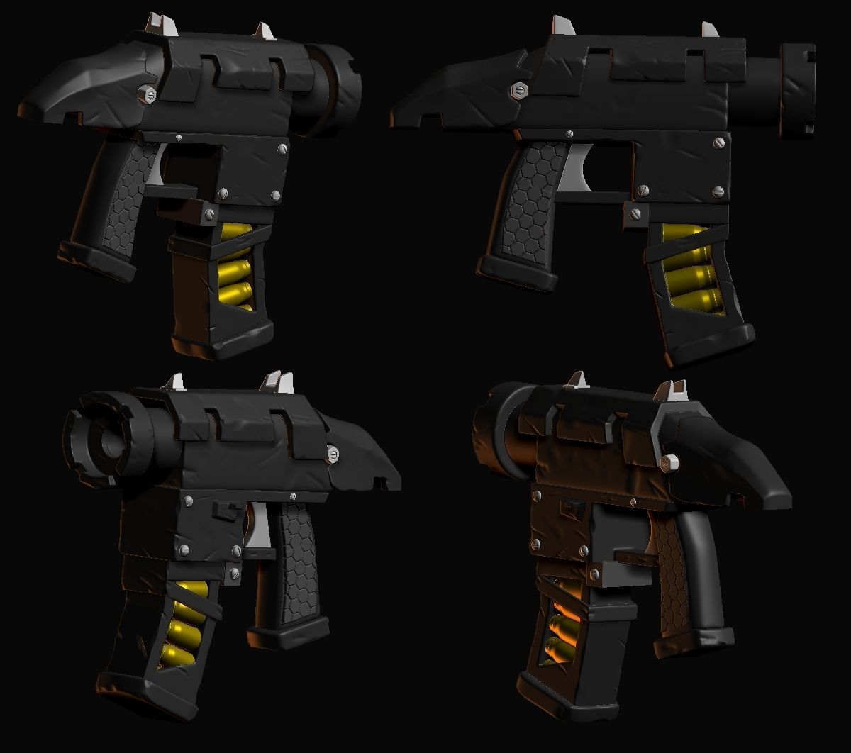 Sci-Fi Cyborg Steampunk Weapon 3D model 3D printable | CGTrader