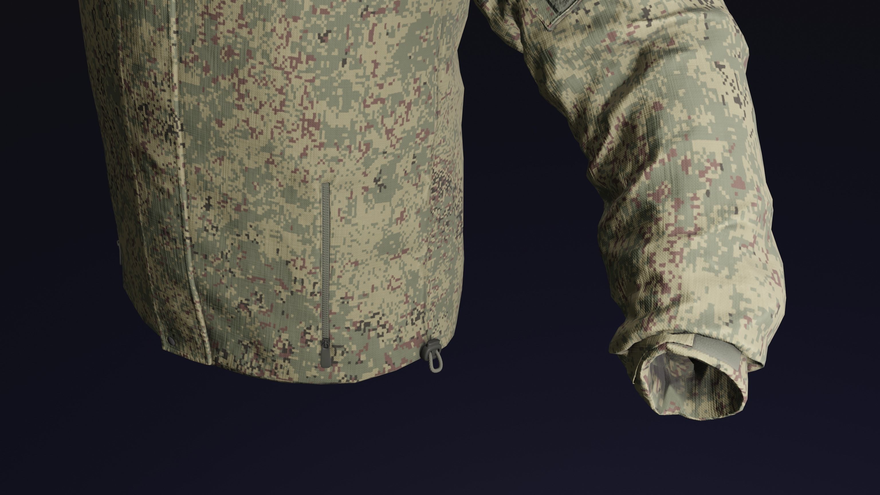 3D model Russian VKBO Ratnik Layer 8 Winter Coat VR / AR / low-poly ...