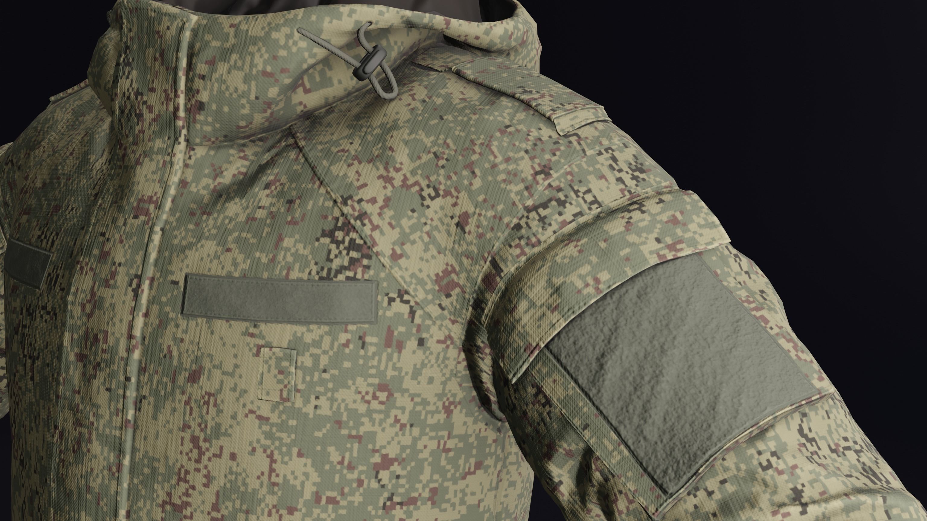 3D model Russian VKBO Ratnik Layer 8 Winter Coat VR / AR / low-poly ...