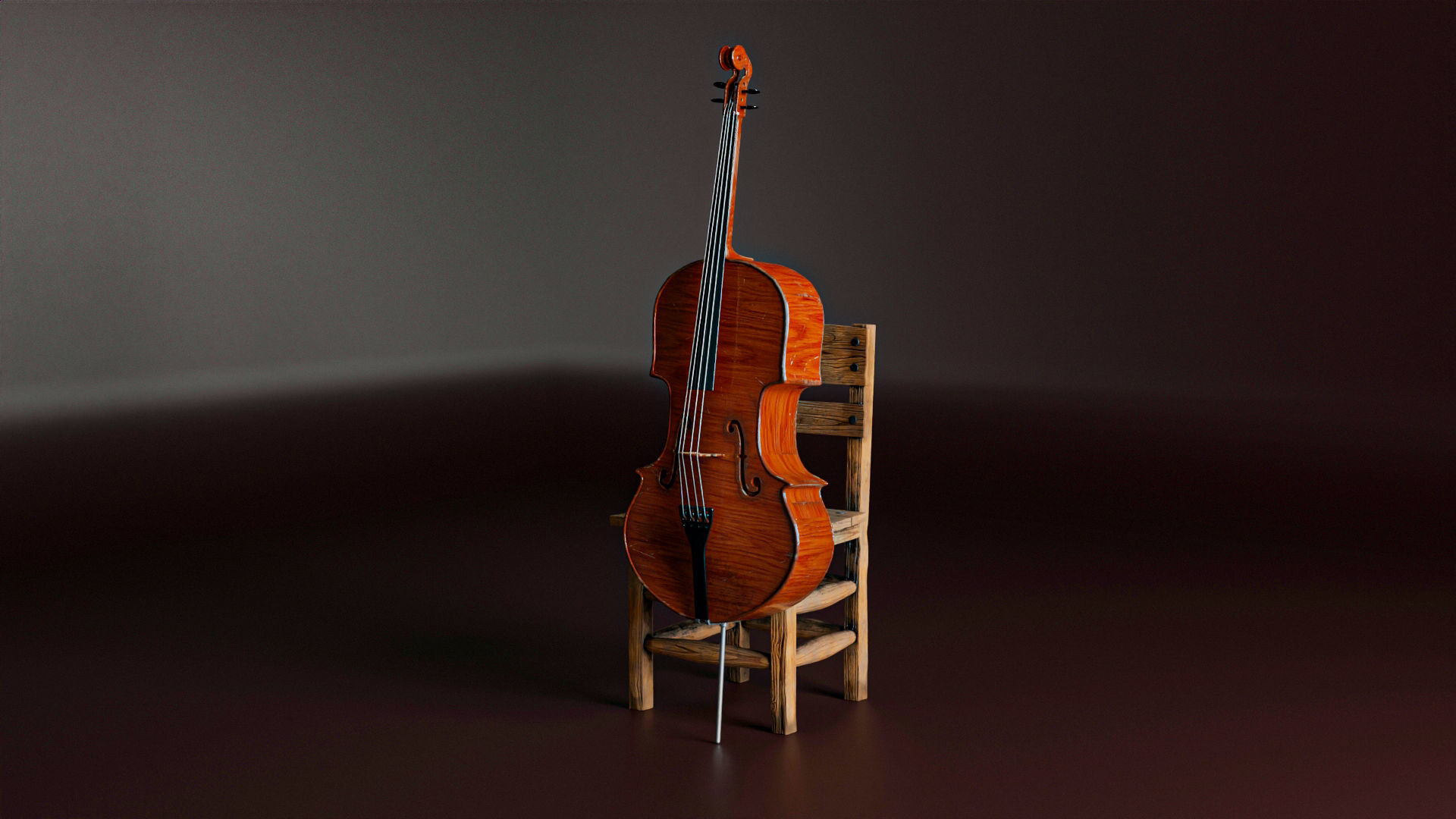 3D model Violin cello 3D model with blender and substance painter VR ...