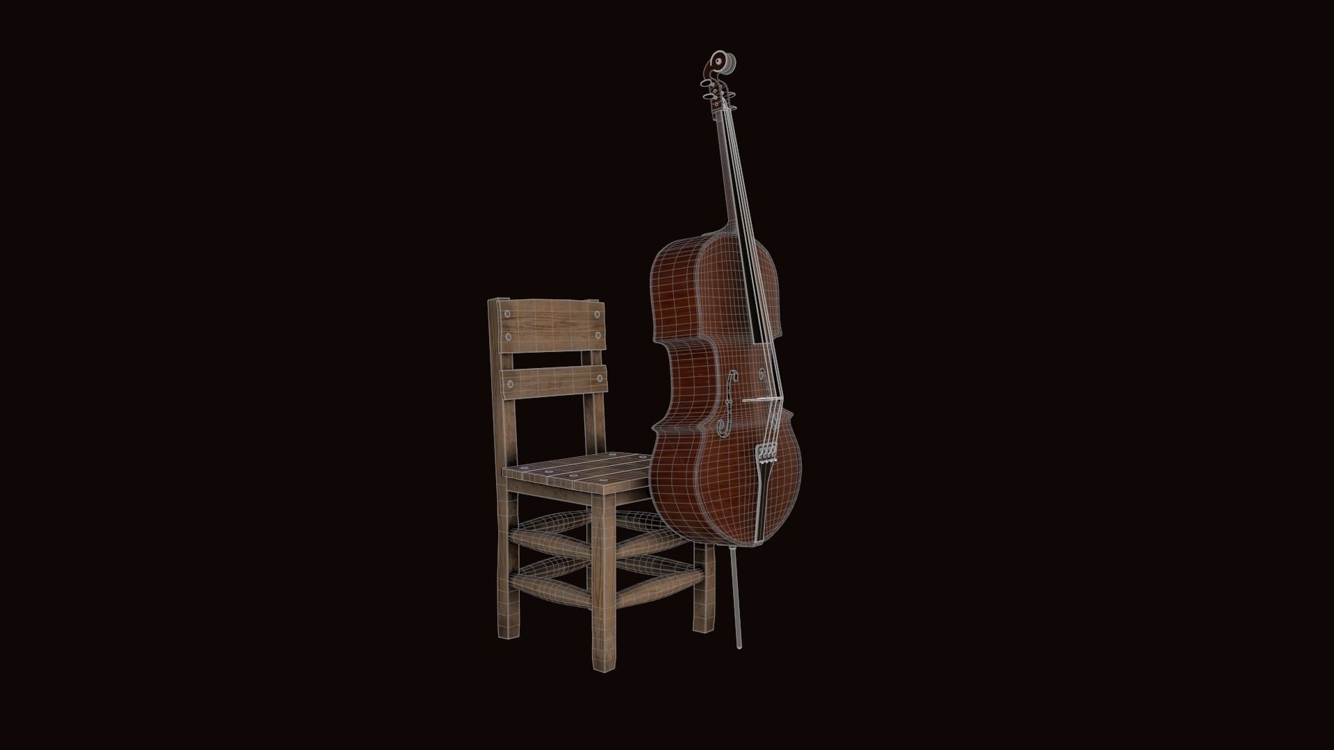 3D model Violin cello 3D model with blender and substance painter VR ...