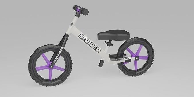 3D model lowpoly cycle balance bike VR / AR / low-poly | CGTrader
