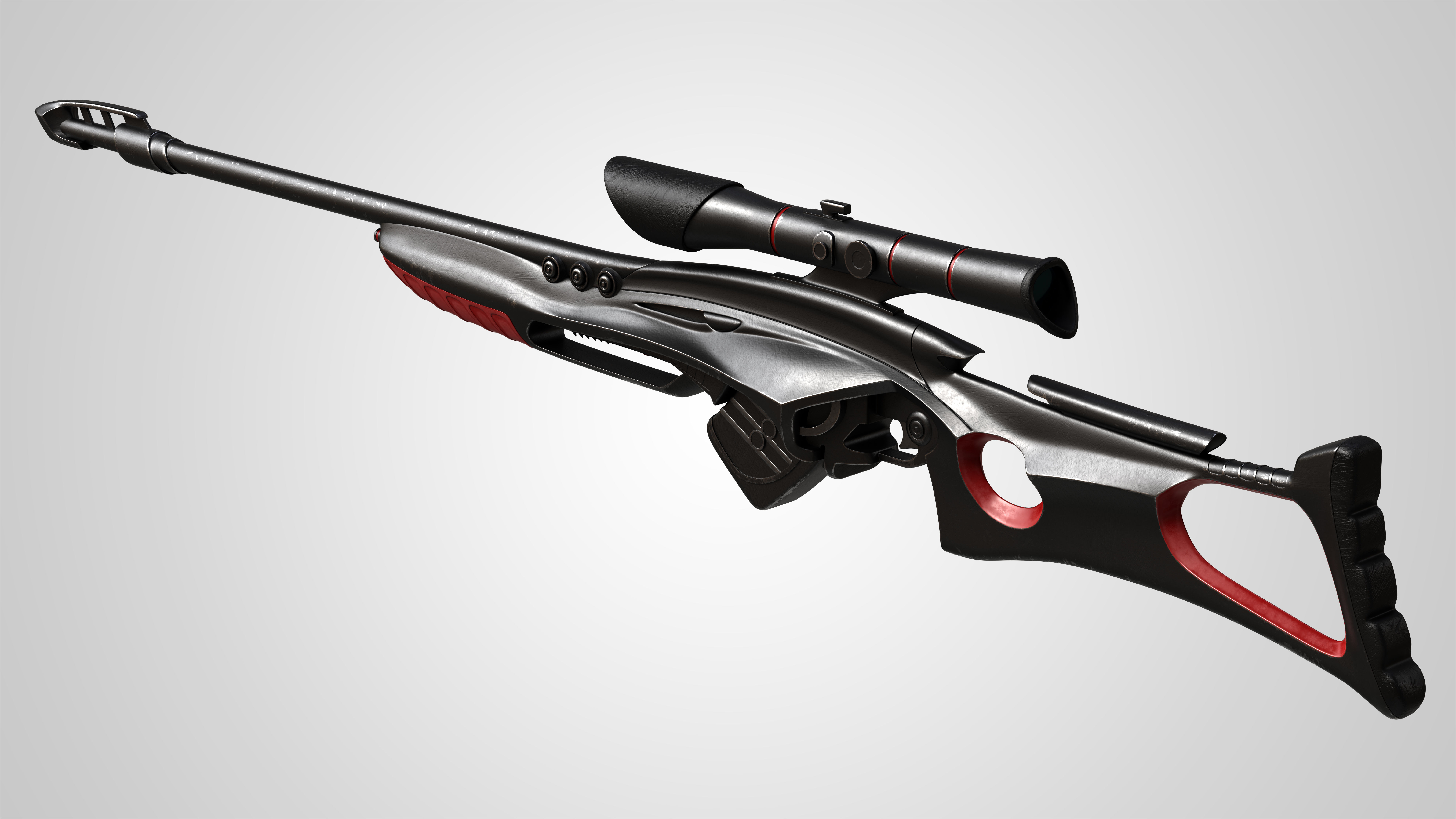 Sci-Fi Sniper Rifle 03 3D model | CGTrader