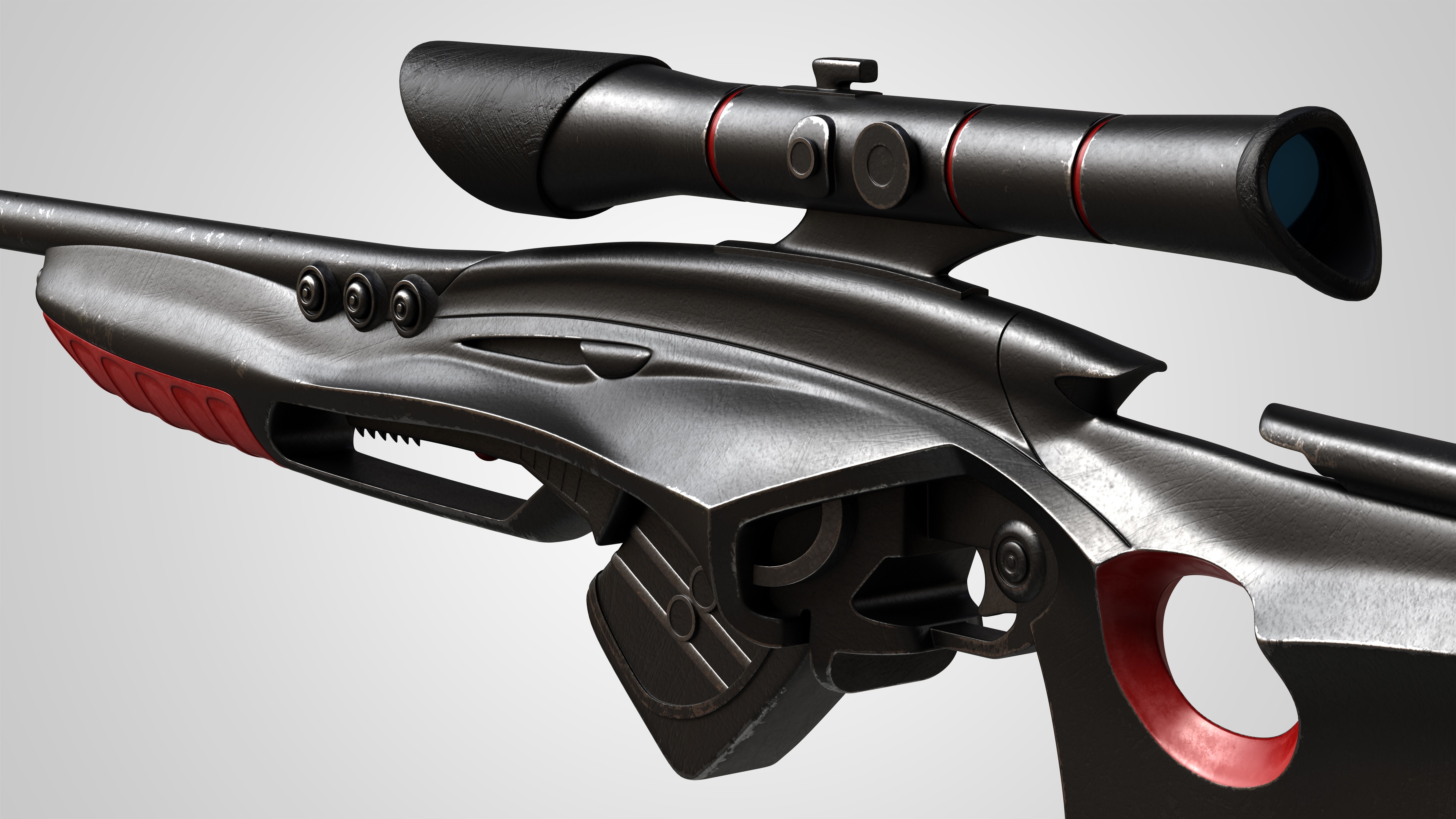 Sci-Fi Sniper Rifle 03 3D model | CGTrader