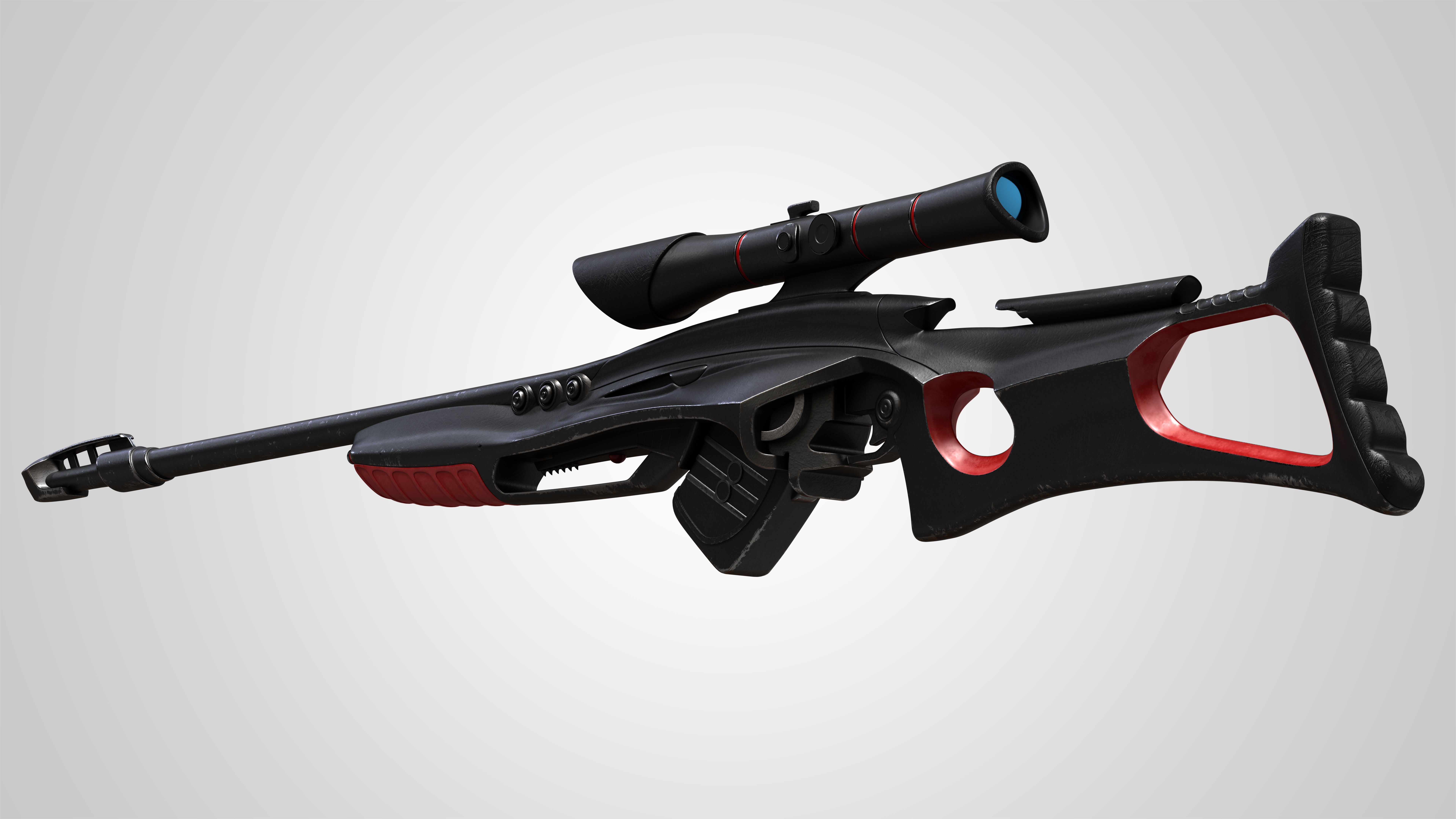 Sci-Fi Sniper Rifle 03 3D model | CGTrader