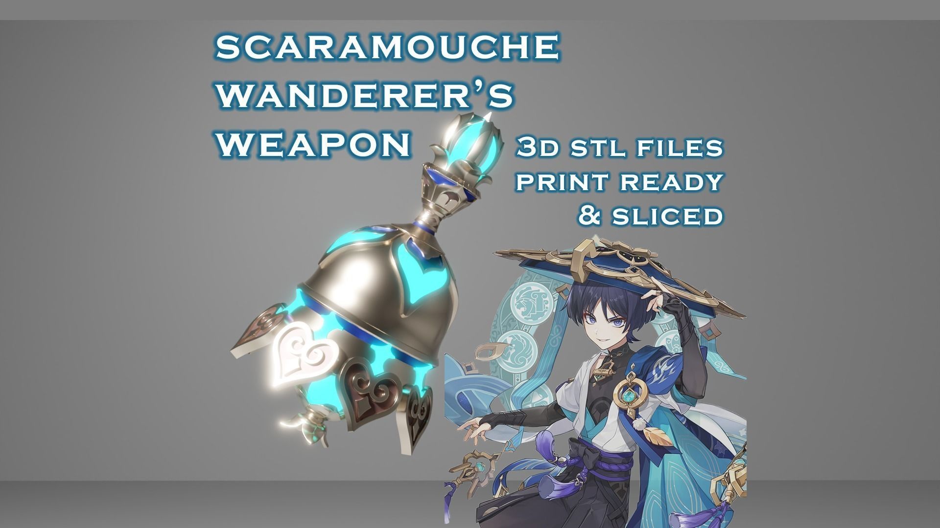Wanderers Weapon - Scaramouche - Genshin Impact - 3D Printable 3D model ...