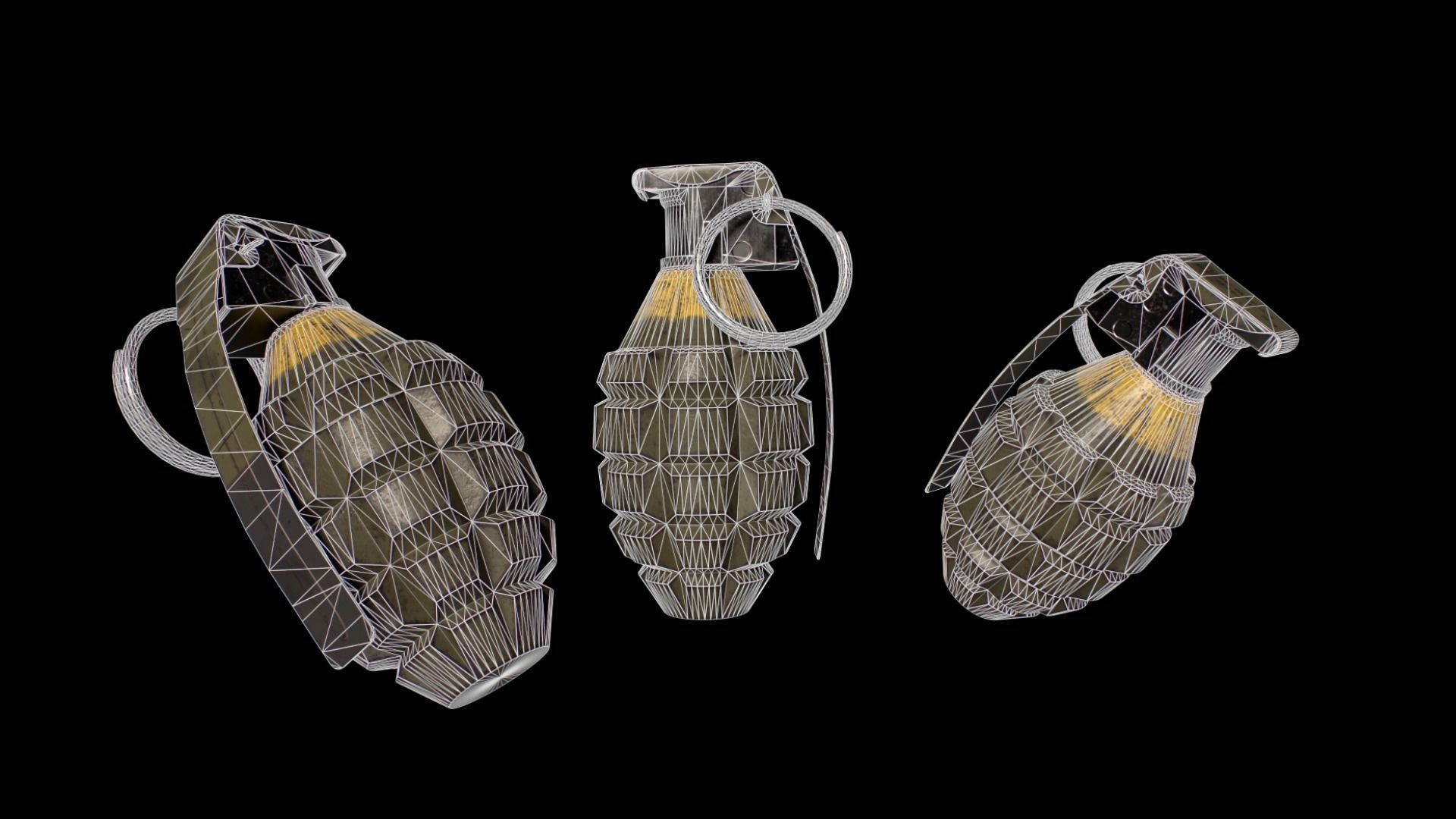 3D model MK2 Grenade VR / AR / low-poly | CGTrader